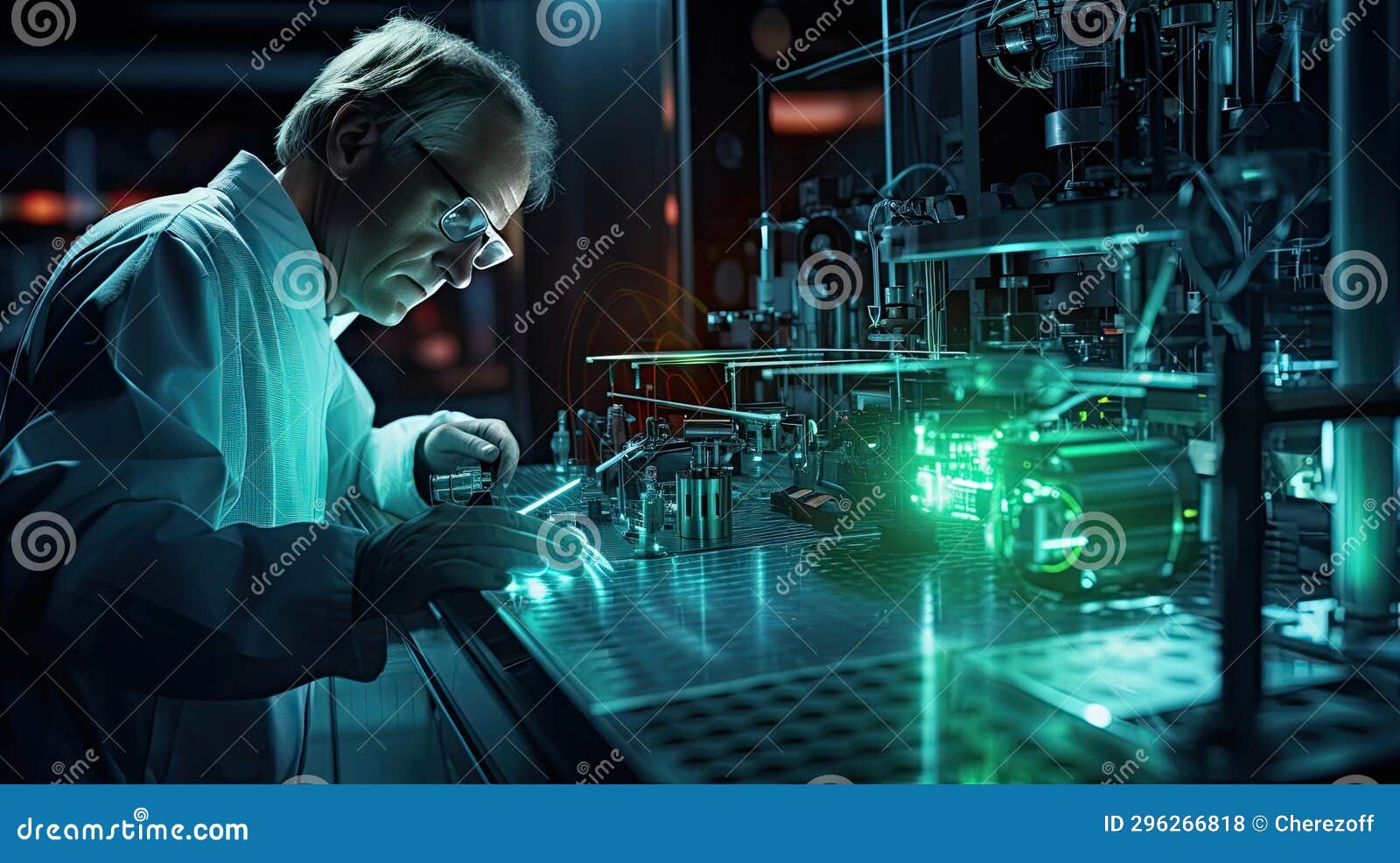 Scientist Physicist at Work Stock Illustration - Illustration of ...