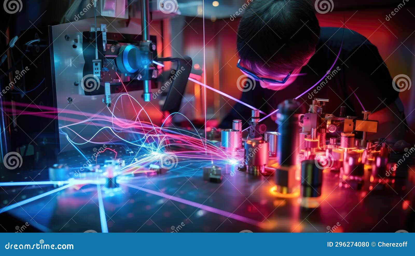 Scientist Physicist at Work Stock Illustration - Illustration of ...