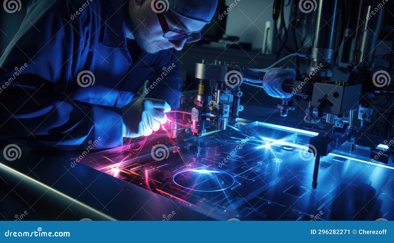 Scientist Physicist at Work Stock Illustration - Illustration of ...