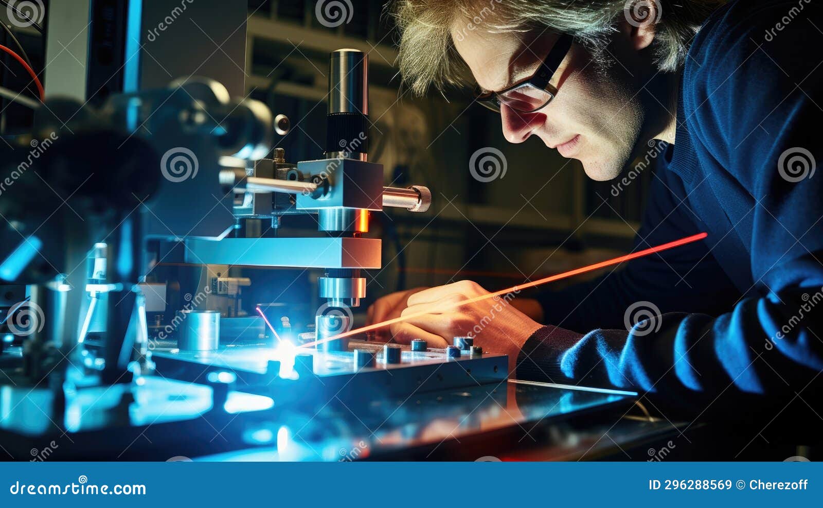 Scientist Physicist at Work Stock Illustration - Illustration of ...