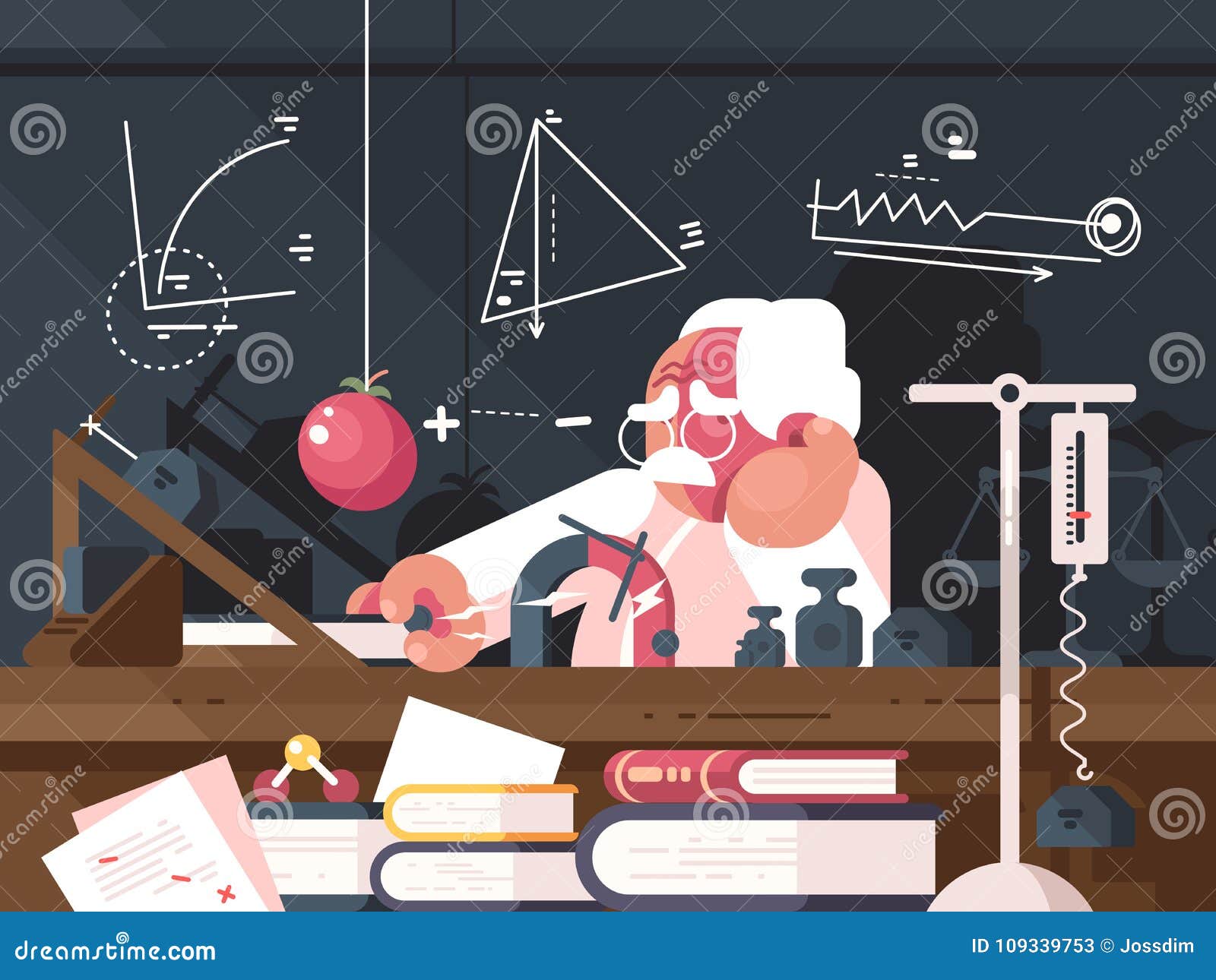 Scientist Physics Makes Tests Stock Vector - Illustration of ... Scientist Physics Makes Tests Stock Vector - Illustration of ...