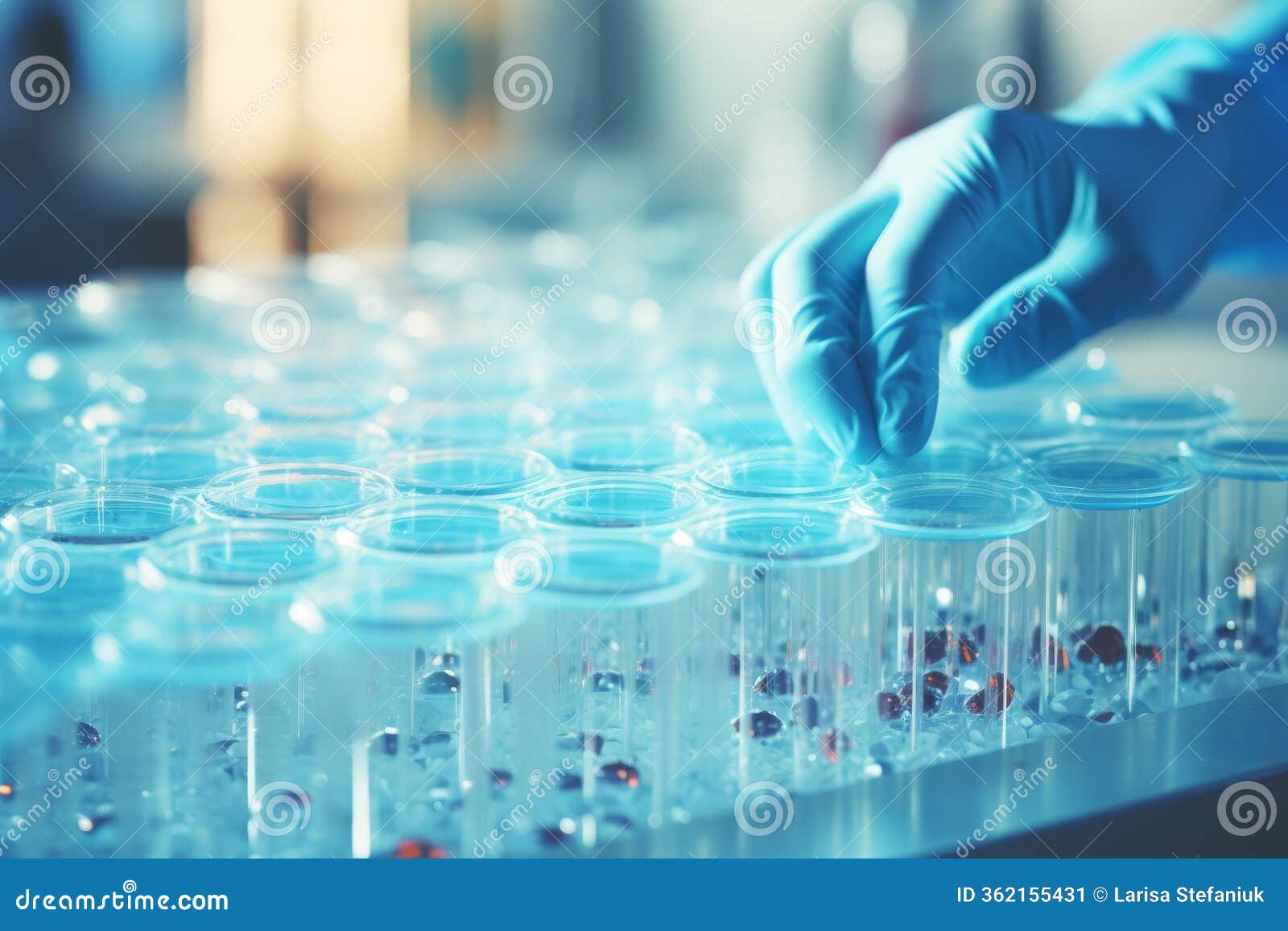 Scientist Pipetting Sample in Test Tubes at Lab Stock Illustration ...