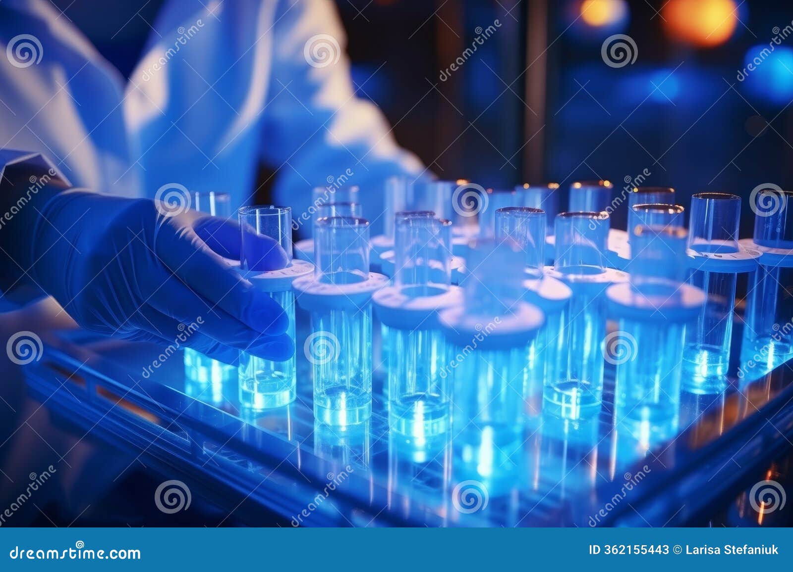 Scientist Pipetting Sample in Test Tubes at Lab Stock Illustration ...
