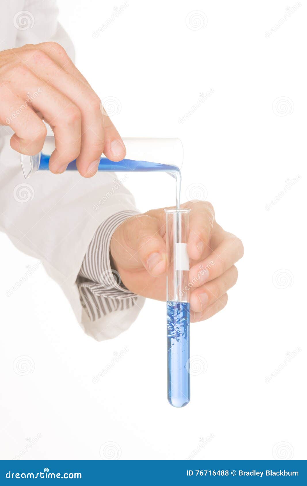 Scientist Pouring Chemical into Test Tubes Stock Photo - Image of male ...