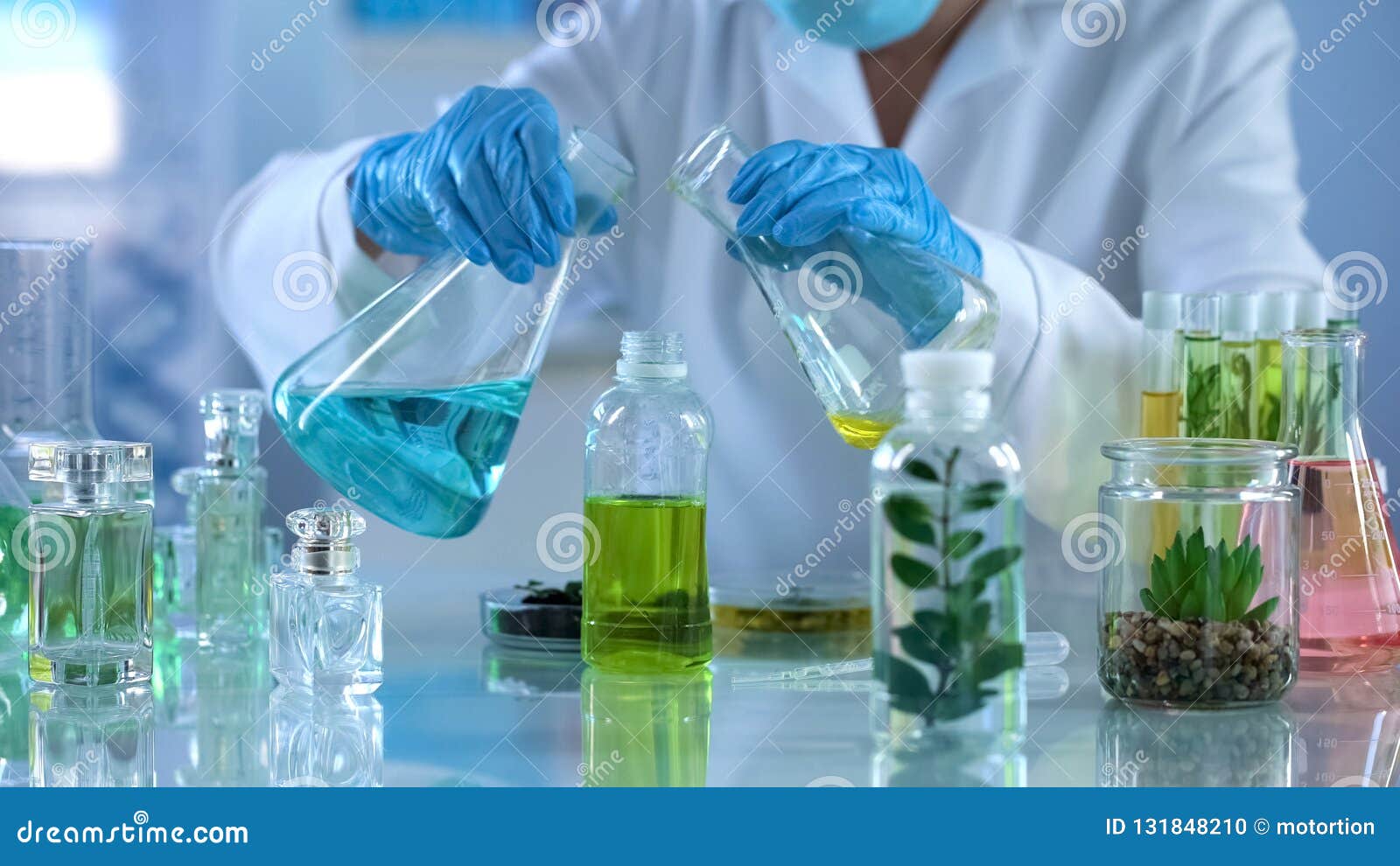 Scientist Preparing Liquid for Experiments, Testing New Mixture for ...