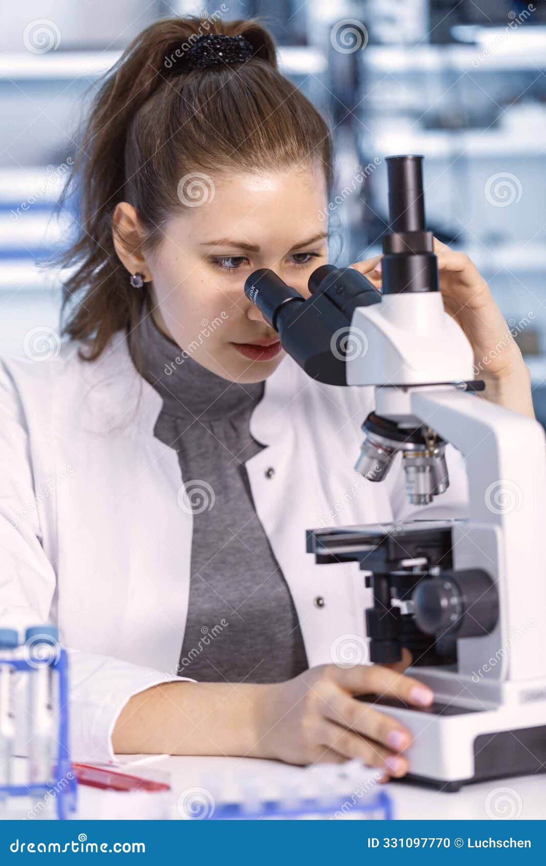 Scientist Preparing 96-Well Plate Stock Photo - Image of 96well, scientific: 331097770