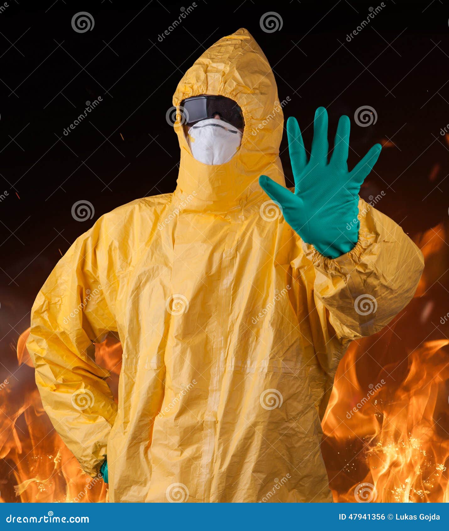 Scientist with Protective Hazmat Suit Stock Photo - Image of sample ...