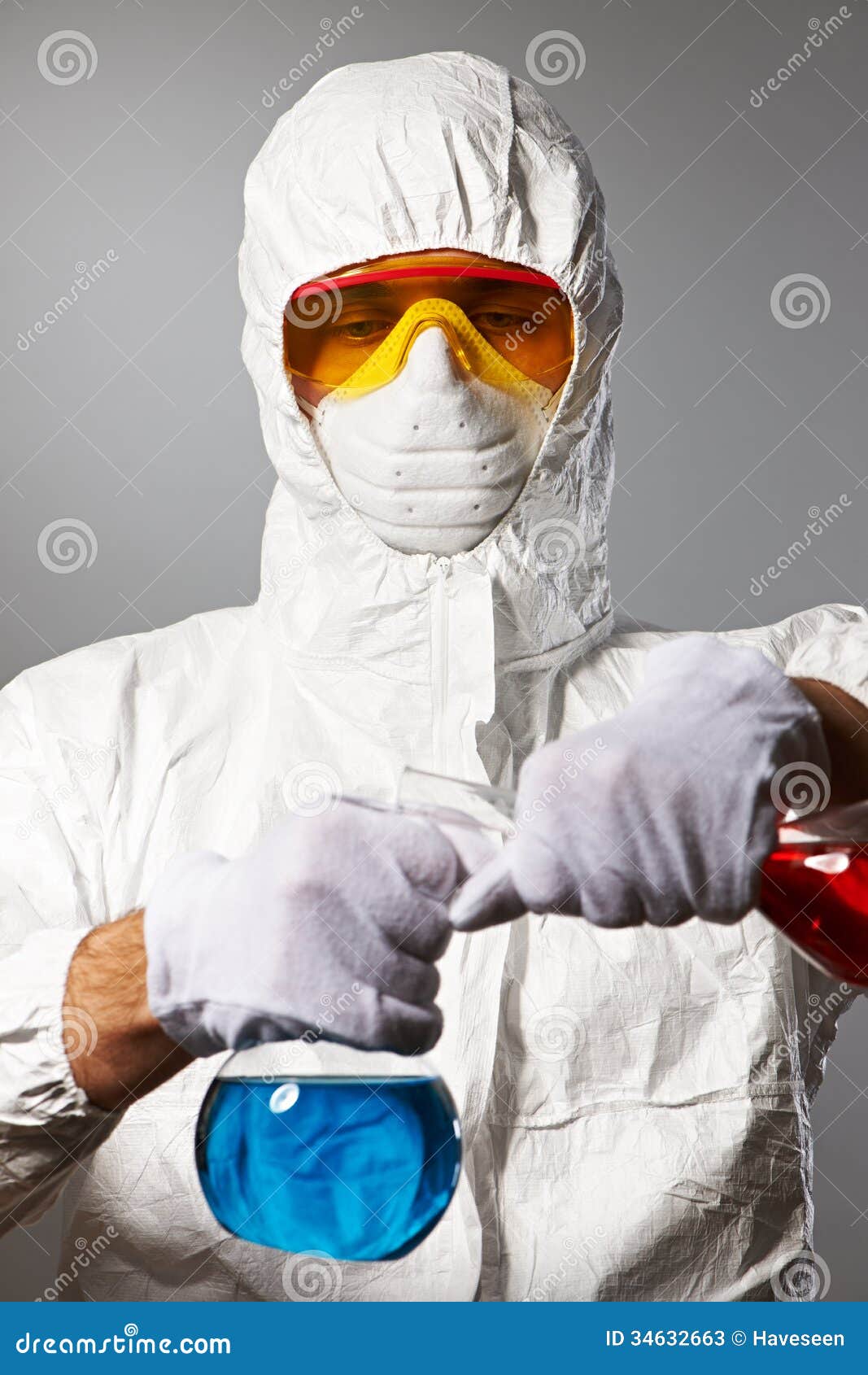 Scientist in Protective Wear Stock Image - Image of mask, medicine ...
