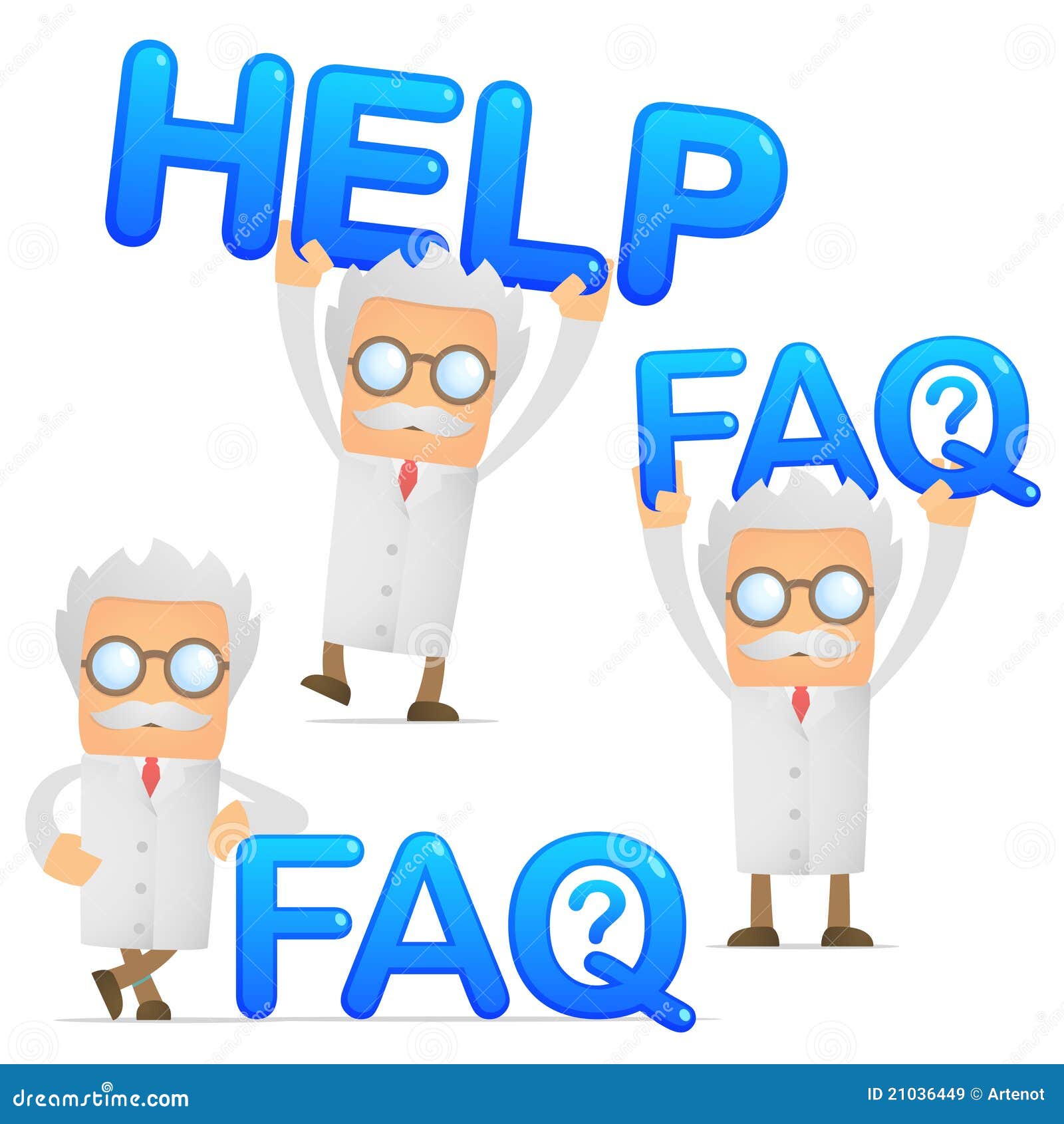 Scientist Provides Support and Assistance Stock Vector - Illustration ...
