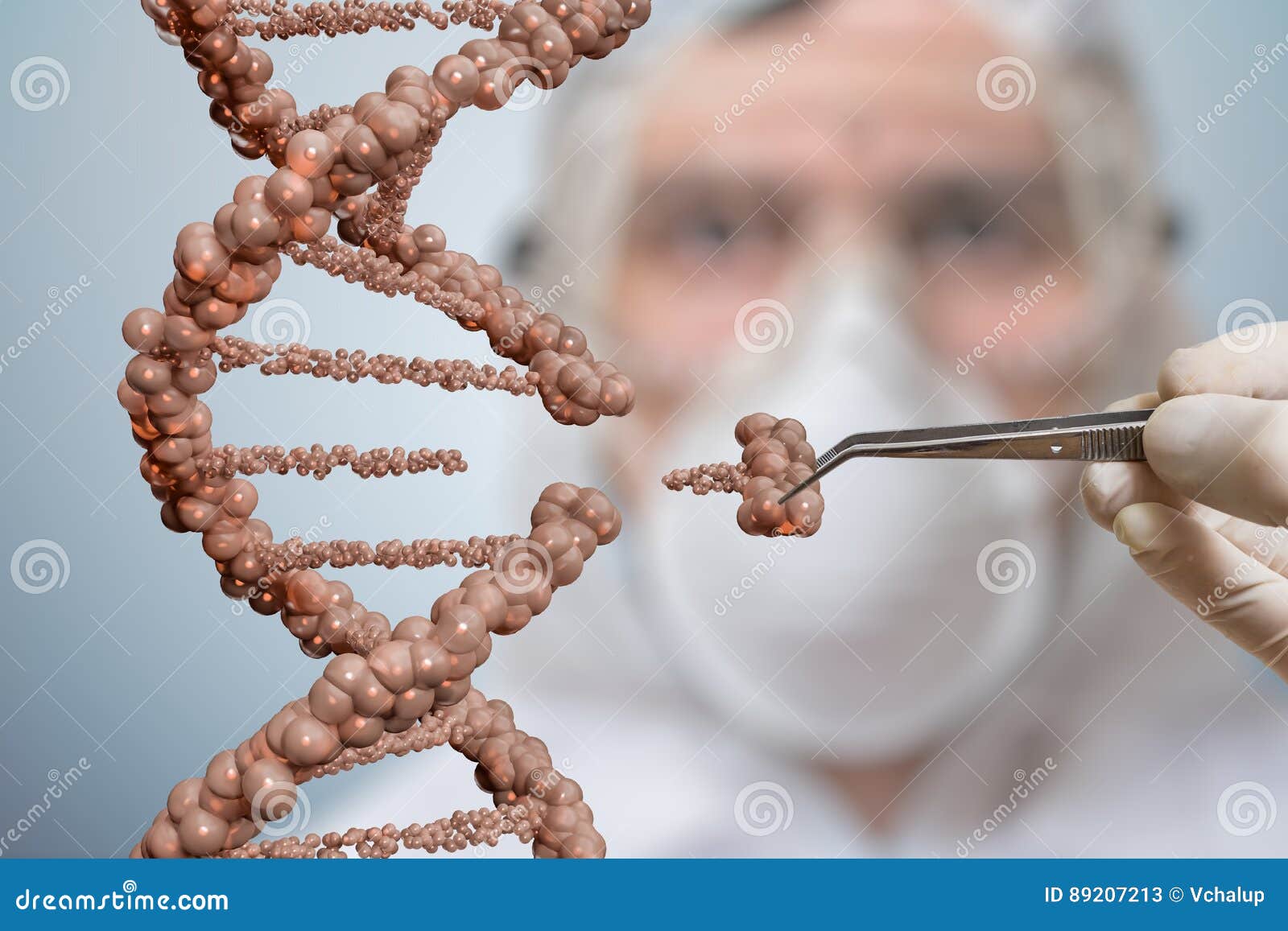 Genetic Engineering, GMO And Gene Manipulation Concept. Hand Is ...