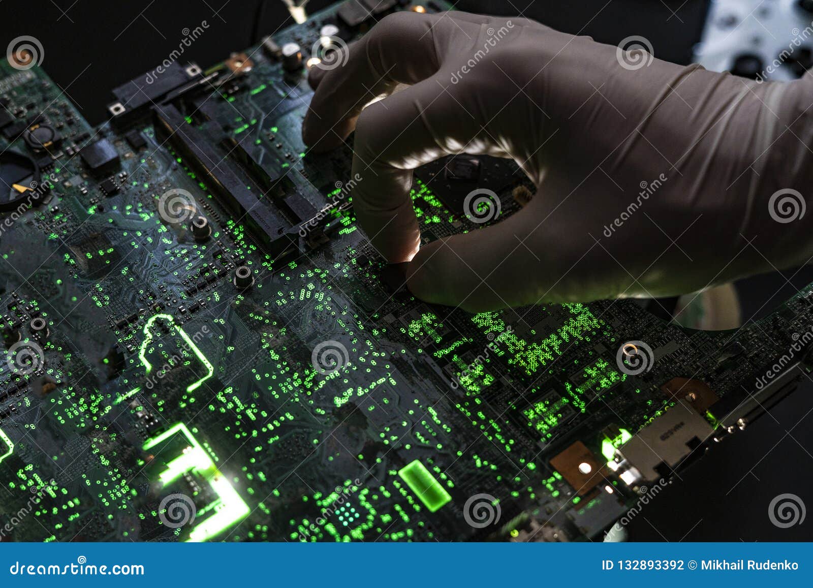 Scientist Research and Create Micro Electronic Technology Chip in the ...