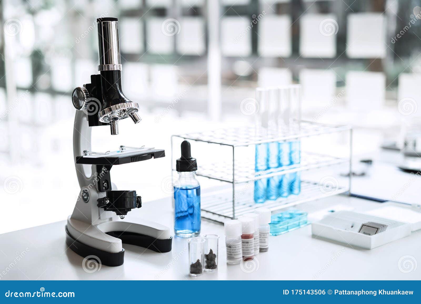 Scientist Research Laboratory Equipment Tools in Lab, Biochemistry ...
