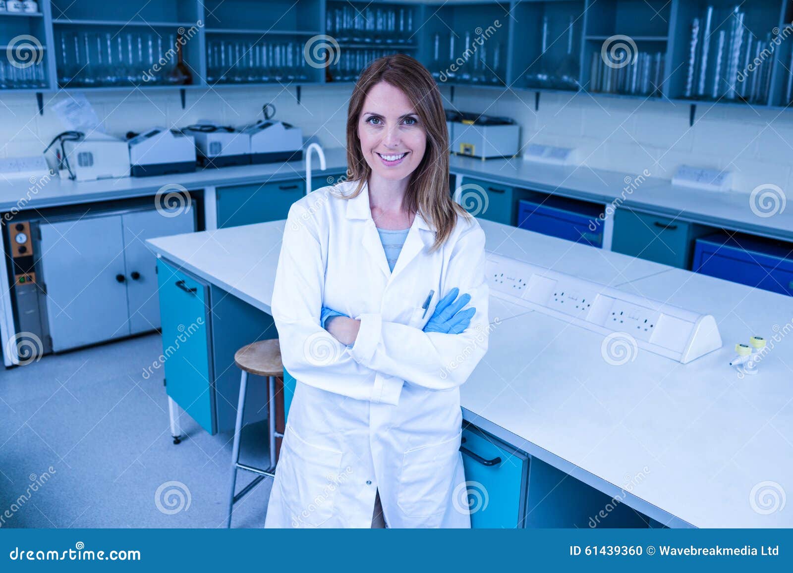 Scientist Smiling at the Camera in Lab Stock Photo - Image of chemist ...