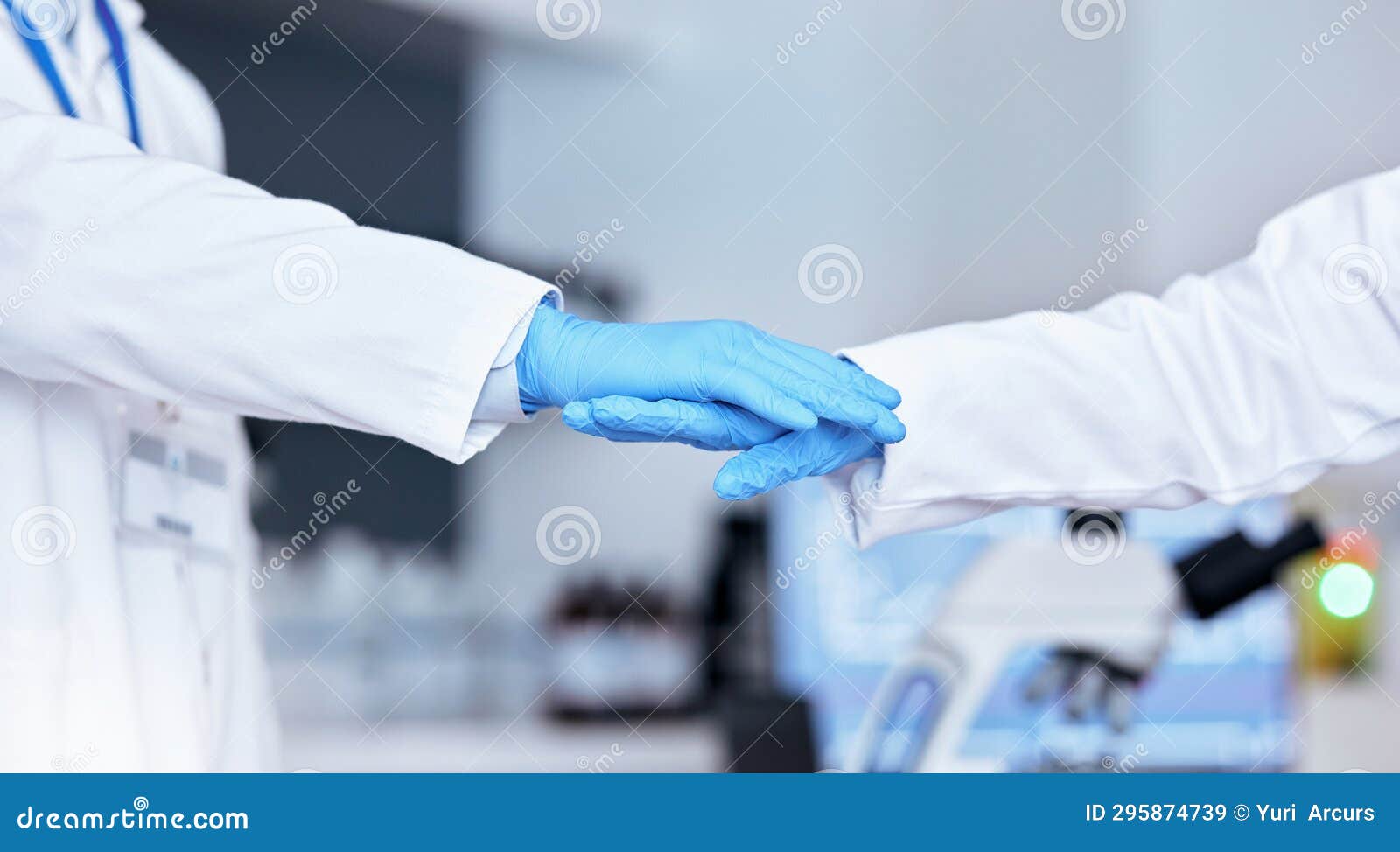 Scientist, Stack Hands and Teamwork in Laboratory for Motivation, Goals ...