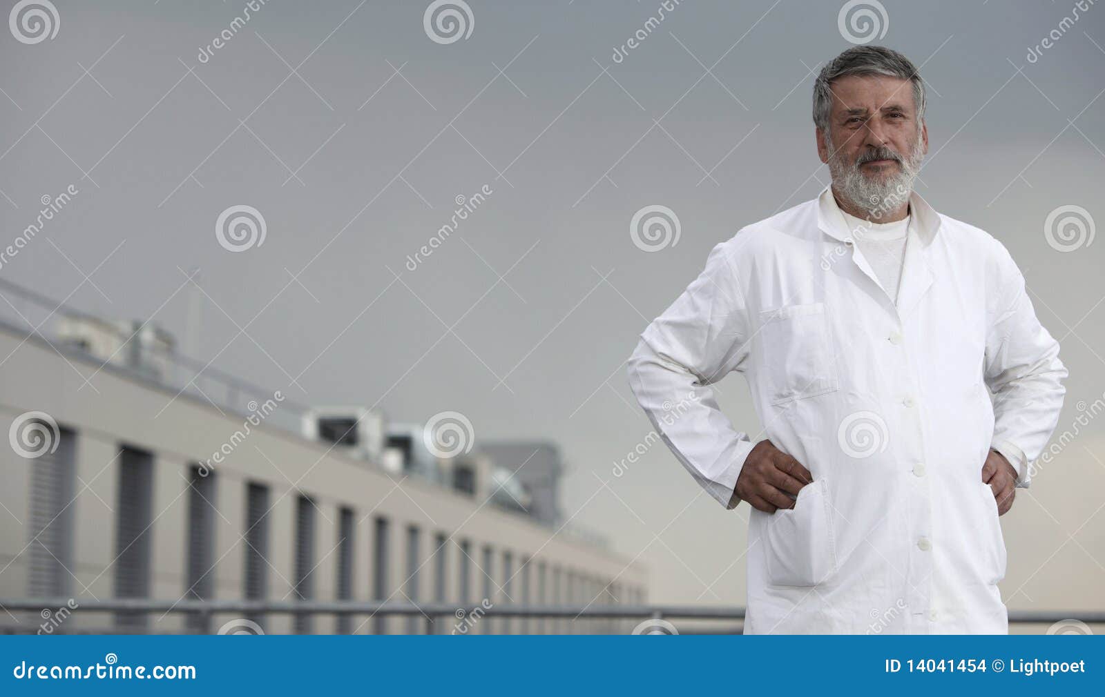 Scientist Standing on the Roof Stock Photo - Image of doctor, caucasian ...