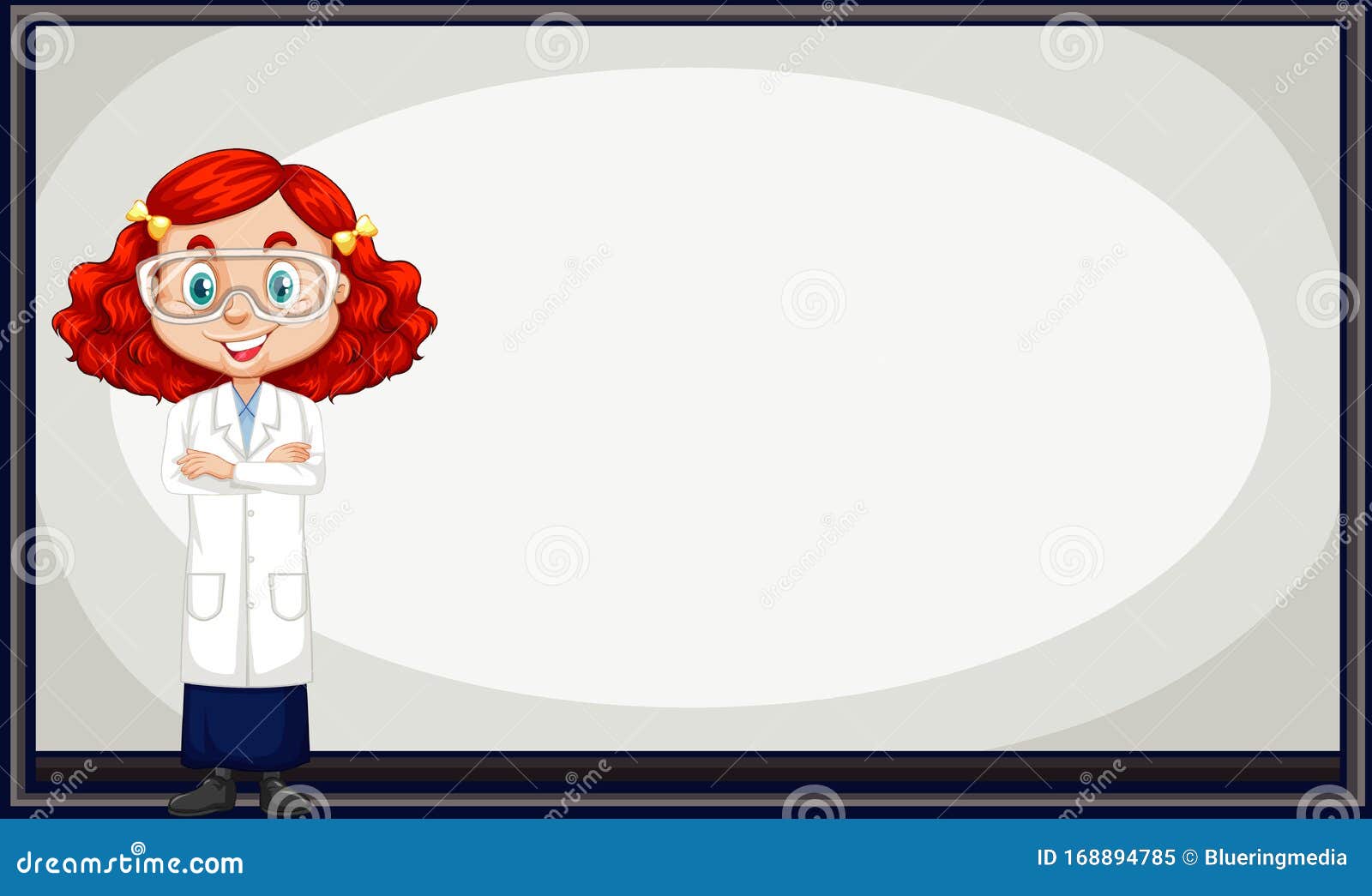 Scientist Standing on Whiteboard Stock Vector - Illustration of human ...