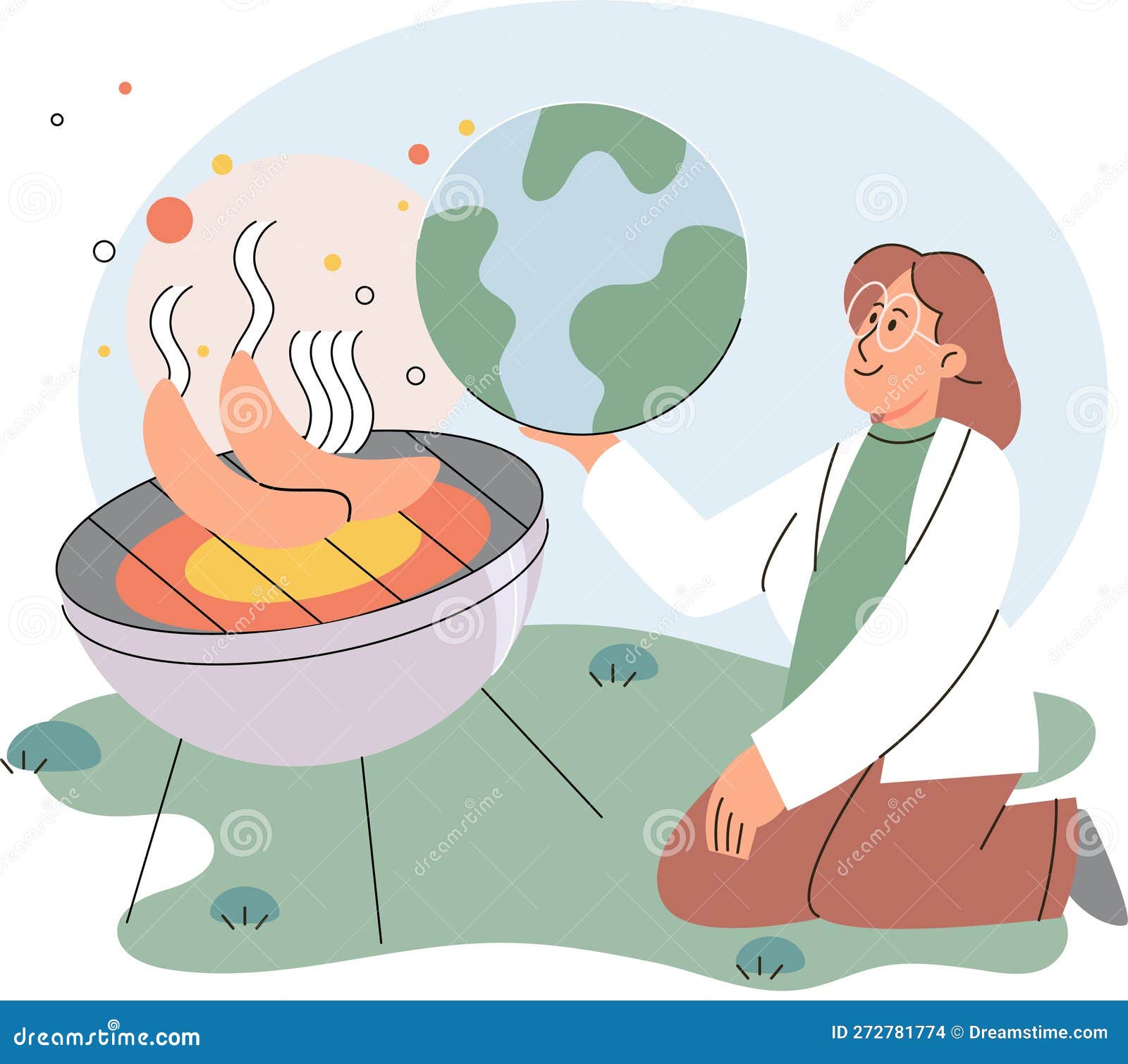 Man Makes Analysis Of Ecology And Environment Of Planet. Scientific ...