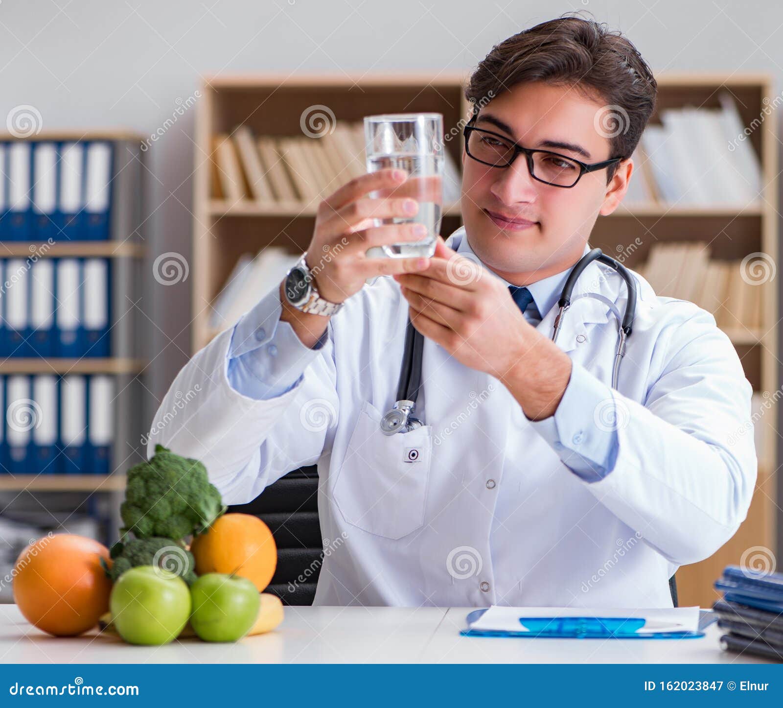 Scientist Studying Nutrition in Various Food Stock Image - Image of ...