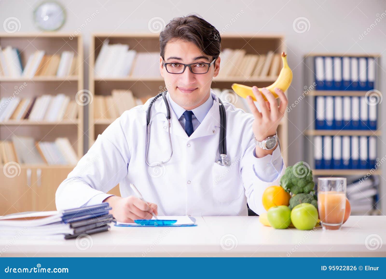 The Scientist Studying Nutrition in Various Food Stock Photo - Image of ...