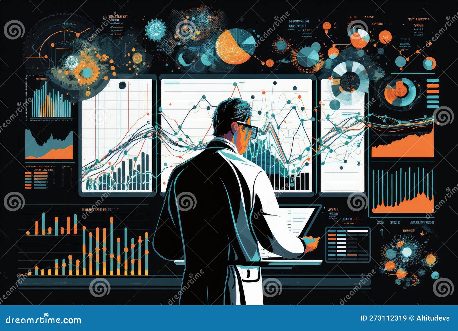 Scientist, Surrounded by Data Mining Visualization Tools and Graphs ... Scientist, Surrounded by Data Mining Visualization Tools and Graphs ...
