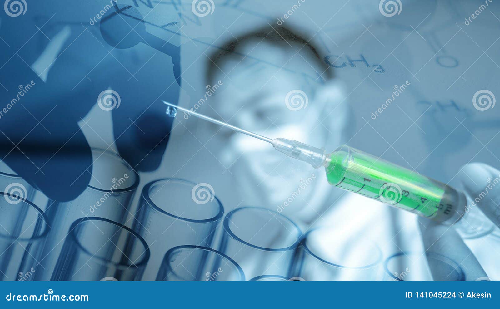Scientist with Syringe on Hand Stock Photo - Image of injection, health ...