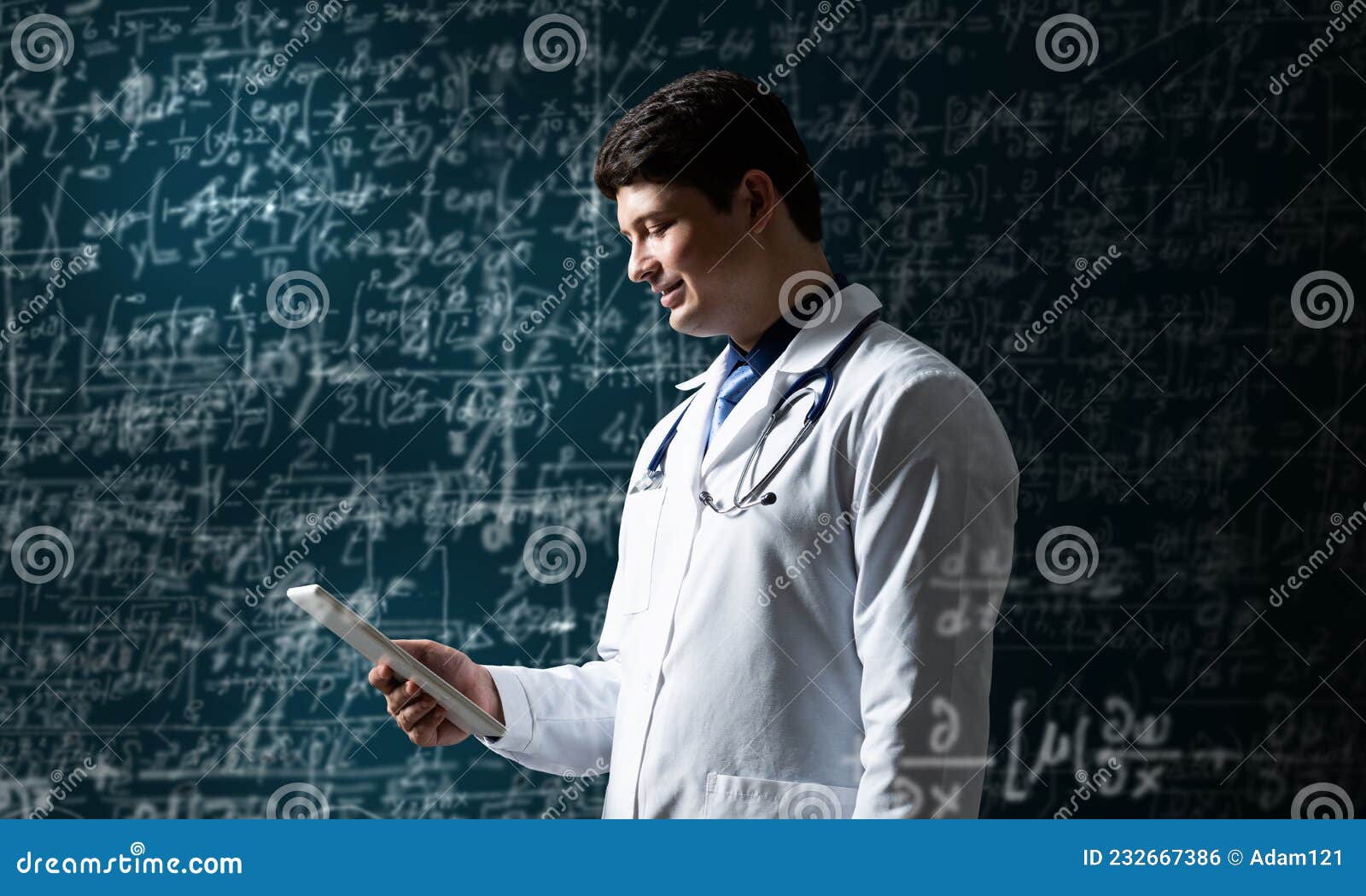 Scientist with tablet stock photo. Image of tech, science - 232667386