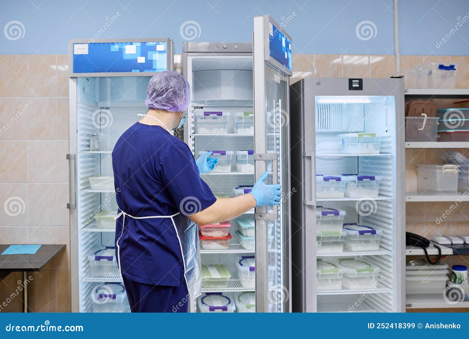 The Scientist Takes Samples of Materials for Experiments Out of the ...