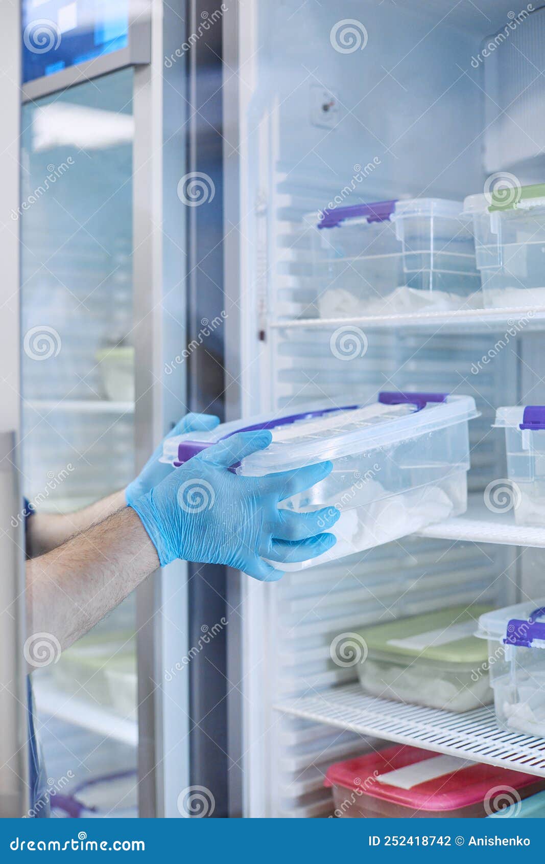 The Scientist Takes Samples of Materials for Experiments Out of the ...