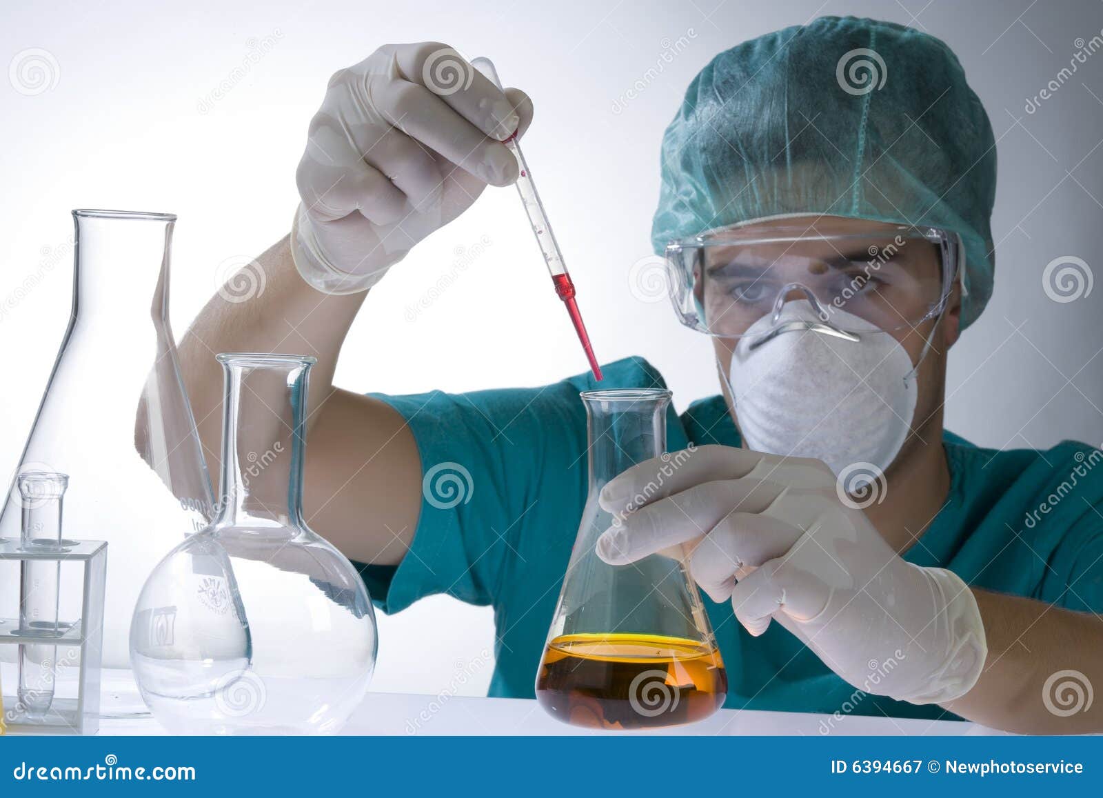 Scientist Taking a Probe in a Labor Scene Stock Image - Image of ...