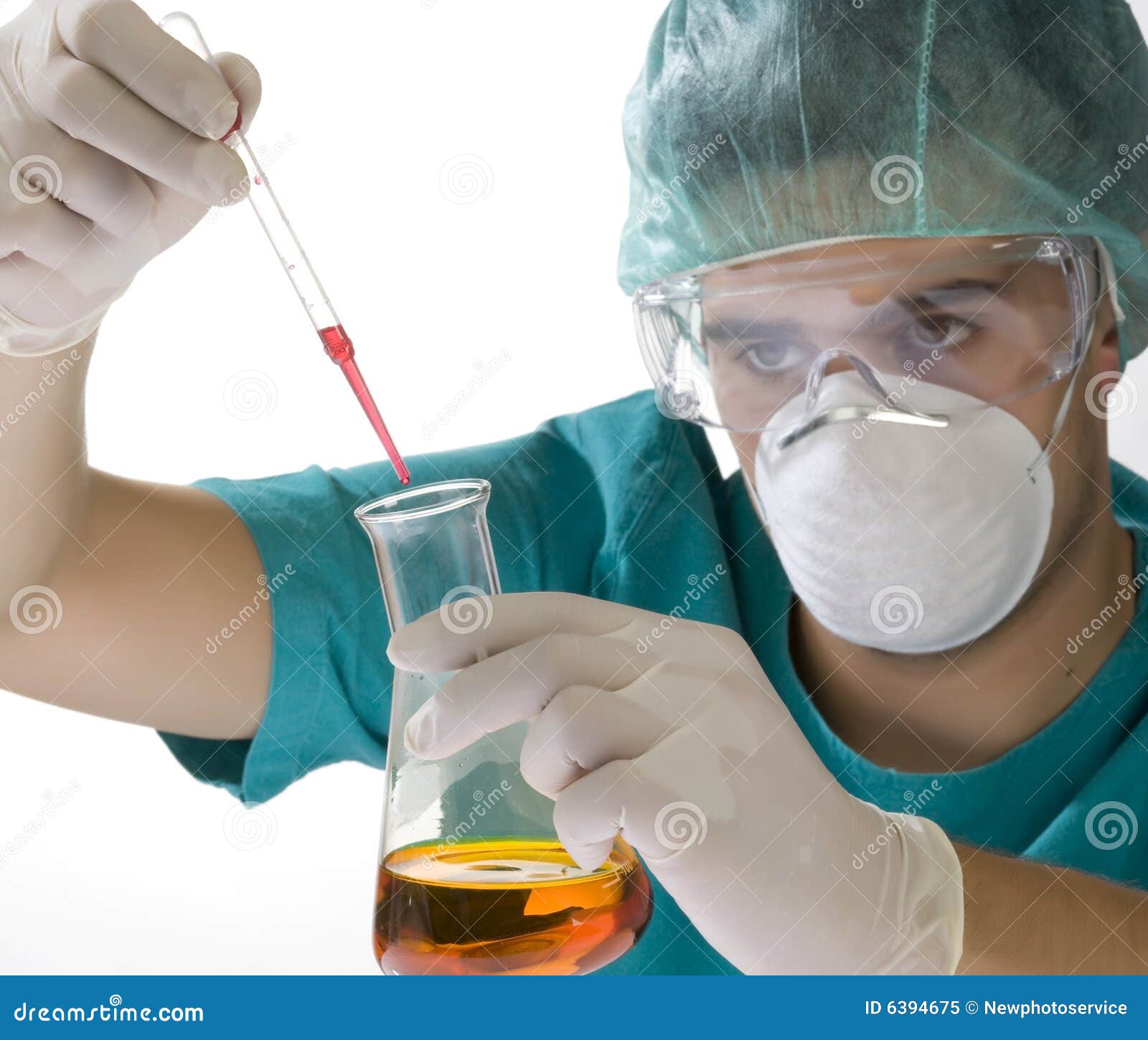 Scientist Taking a Probe in a Labor Scene Stock Image - Image of ...
