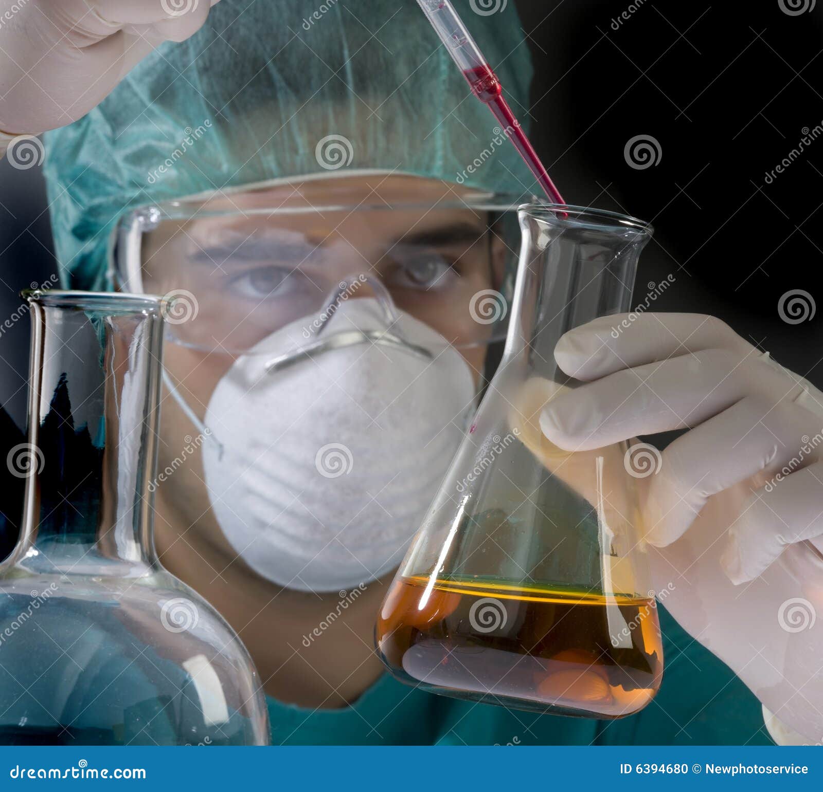Scientist Taking a Probe in a Labor Scene Stock Photo - Image of liquid ...