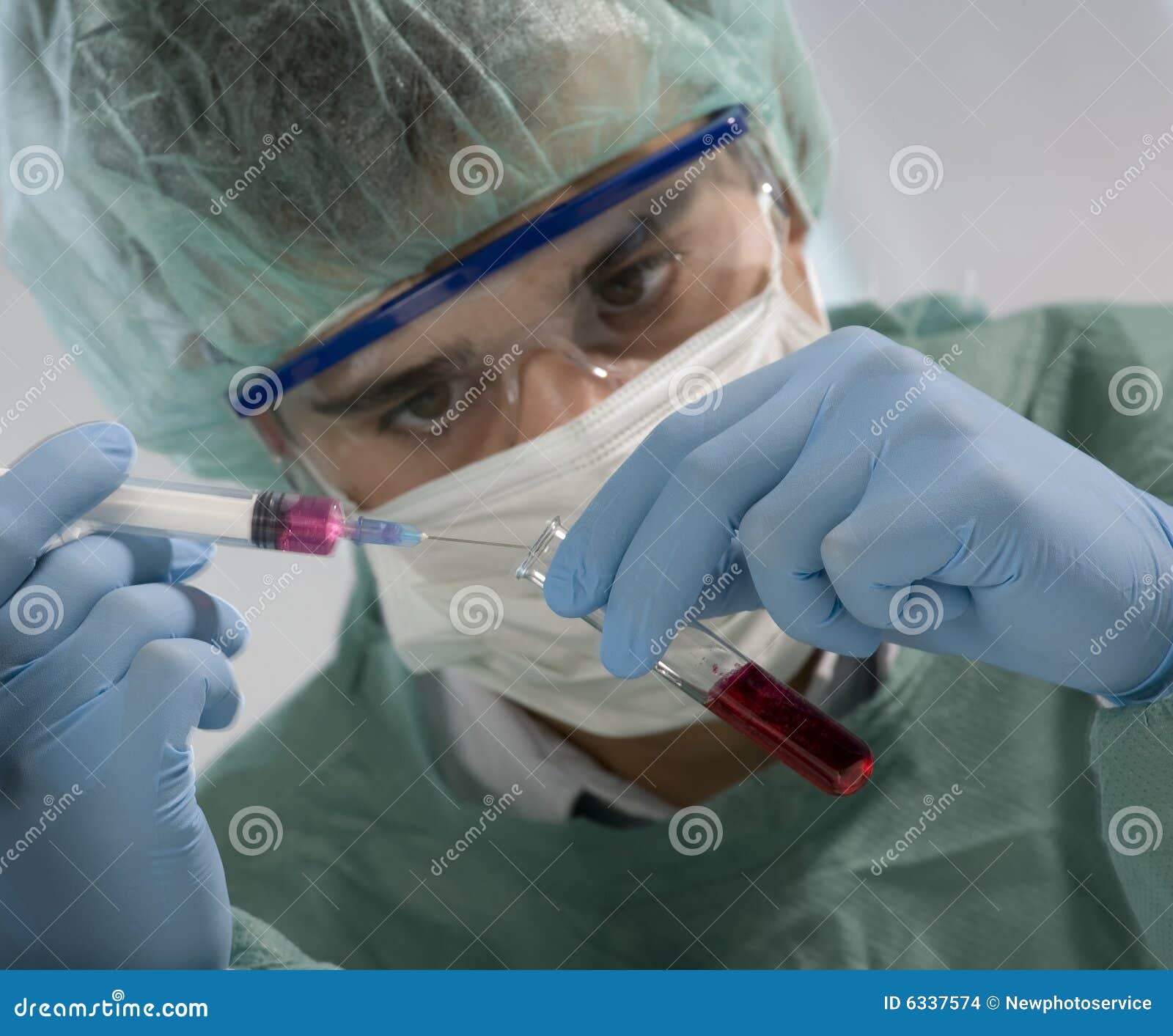 Scientist Taking a Probe in a Labor Scene with Tes Stock Photo - Image ...