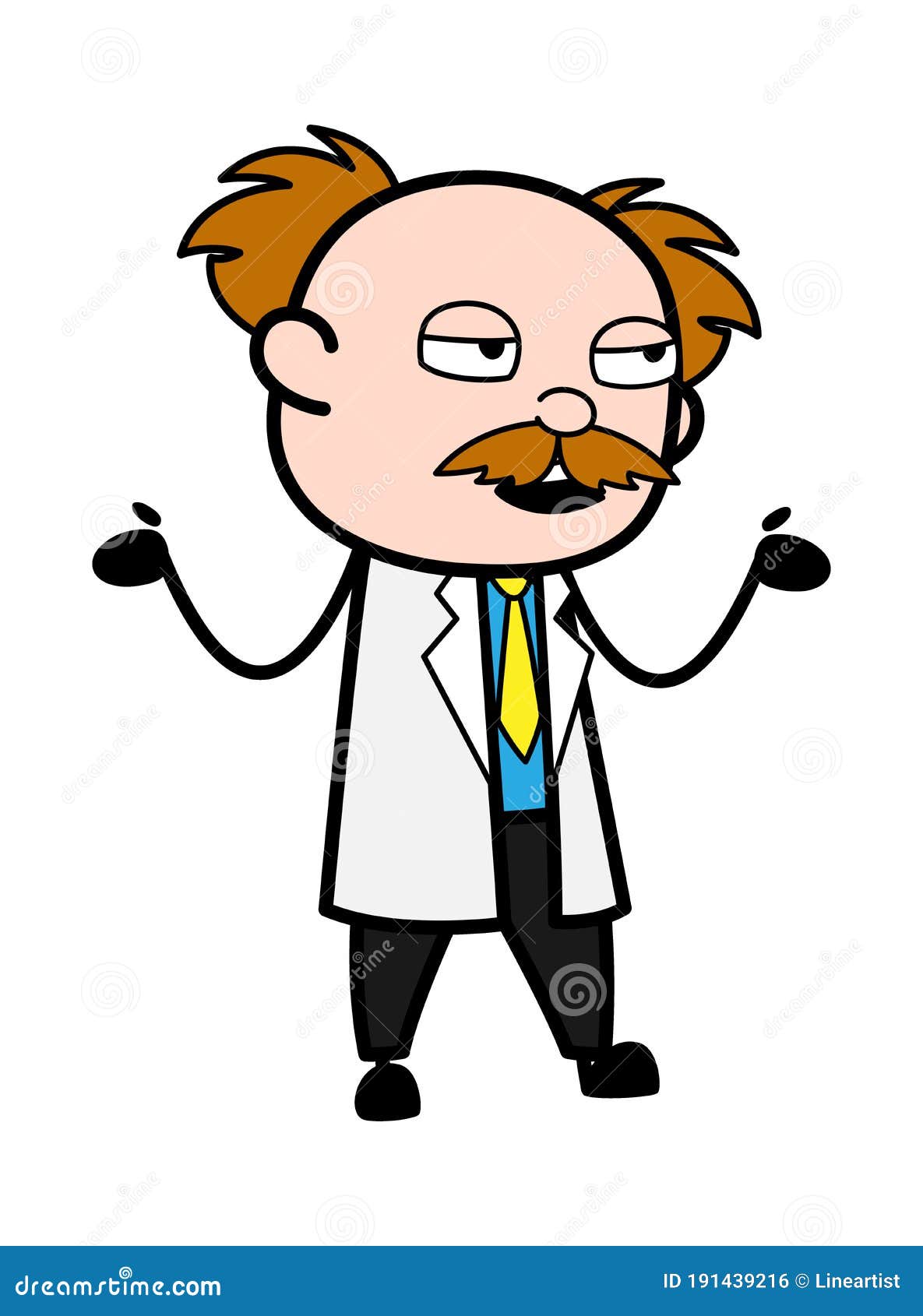 Scientist Talking Cartoon stock illustration. Illustration of talking ...