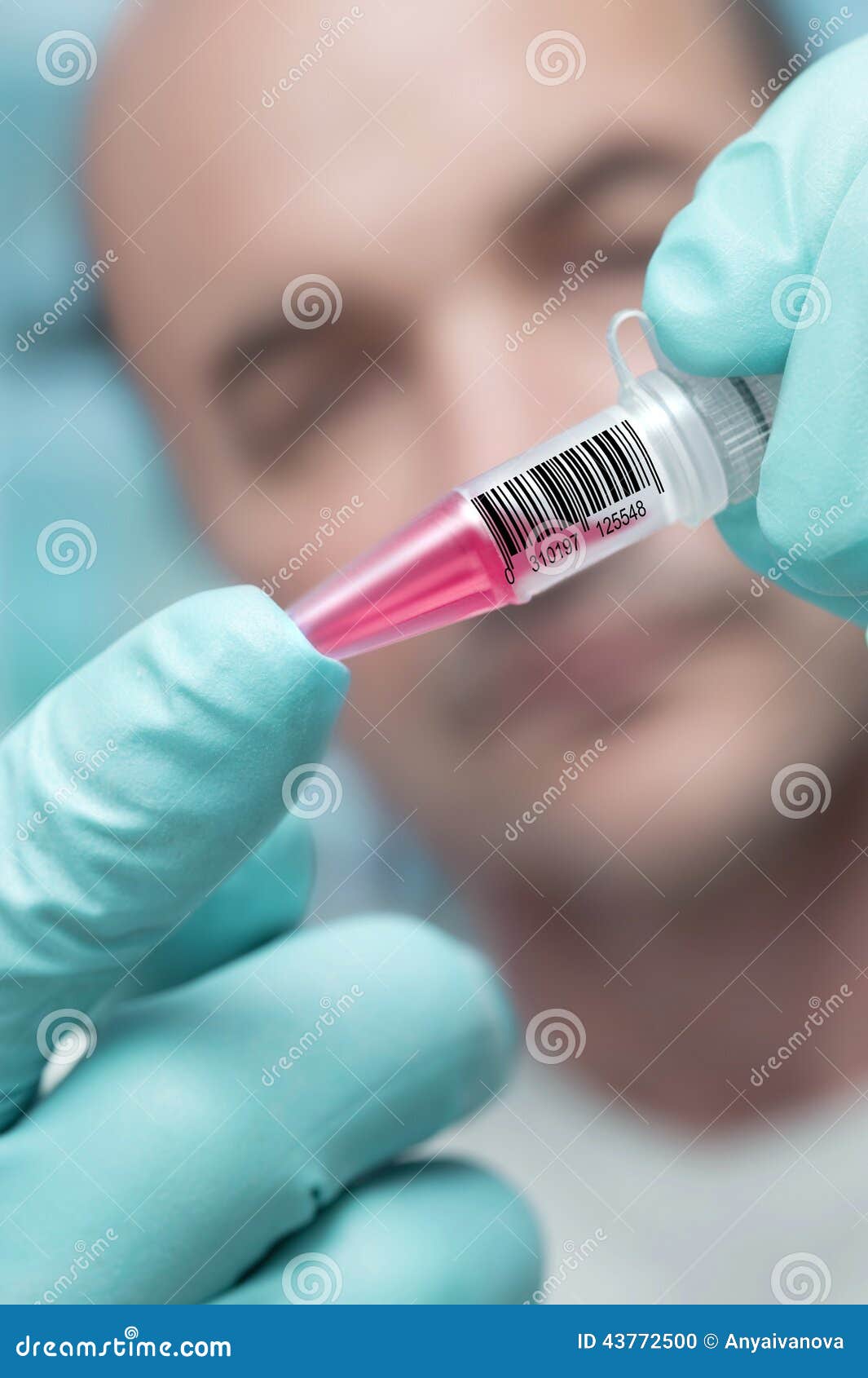 Scientist or Tech Holds Liquid Biological Sample Stock Photo - Image of ...