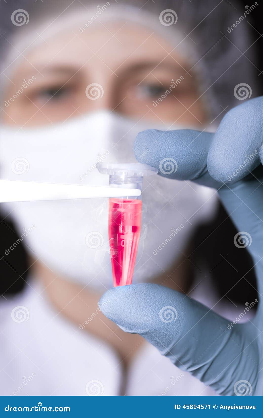 Scientist or Tech Holds Liquid Biological Sample Stock Image - Image of ...