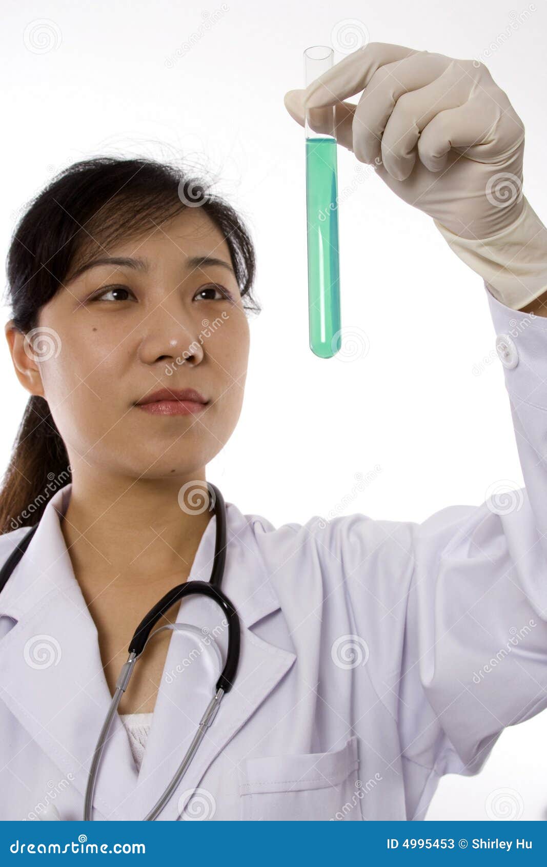 Scientist with Test Tube stock image. Image of human, glove - 4995453