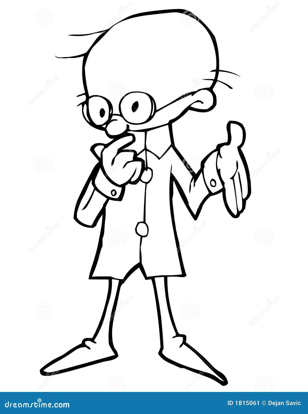 Scientist thinking stock illustration. Illustration of reading - 1815061