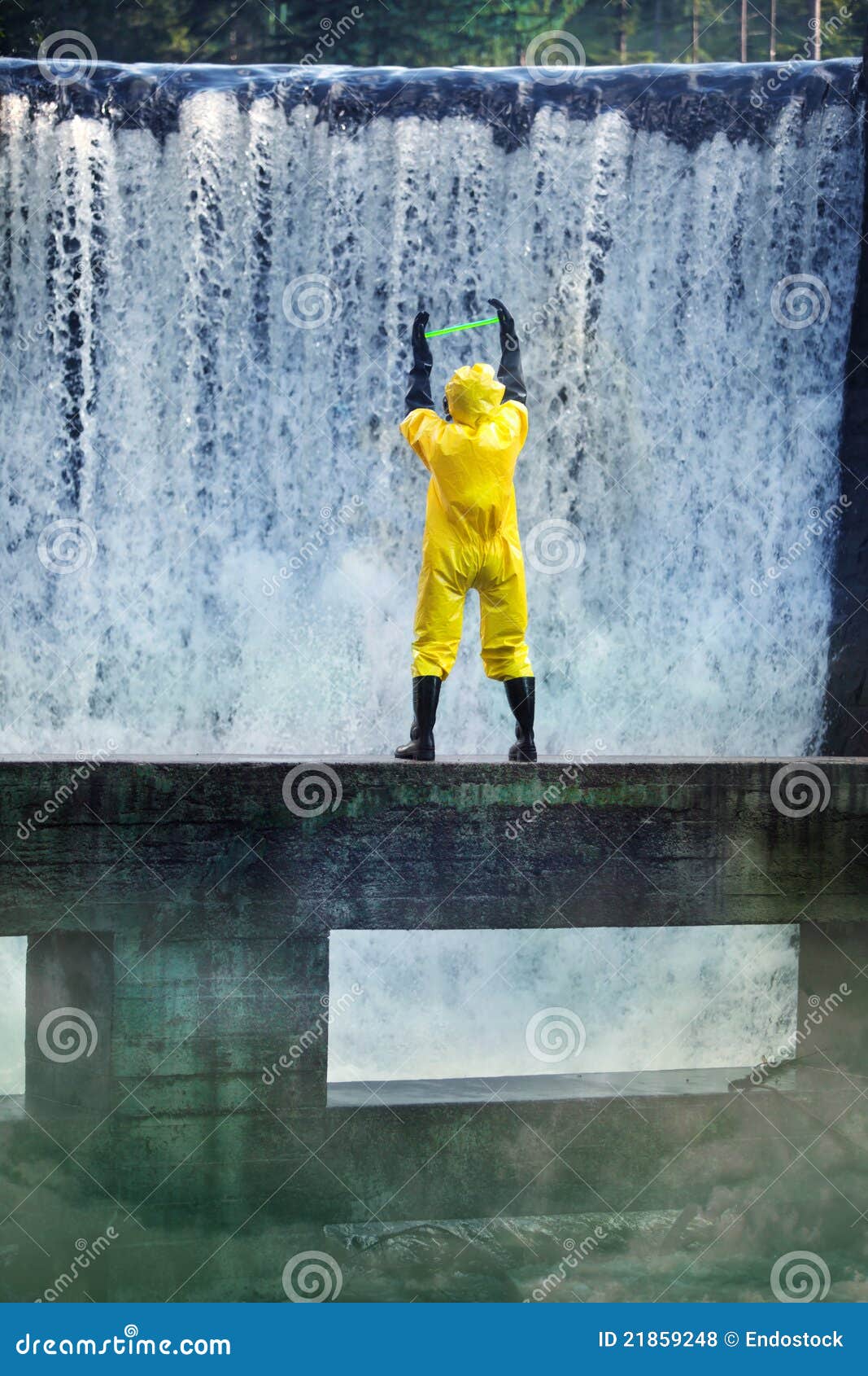 Scientist and Toxic Substance in Contaminated Area Stock Photo - Image ...