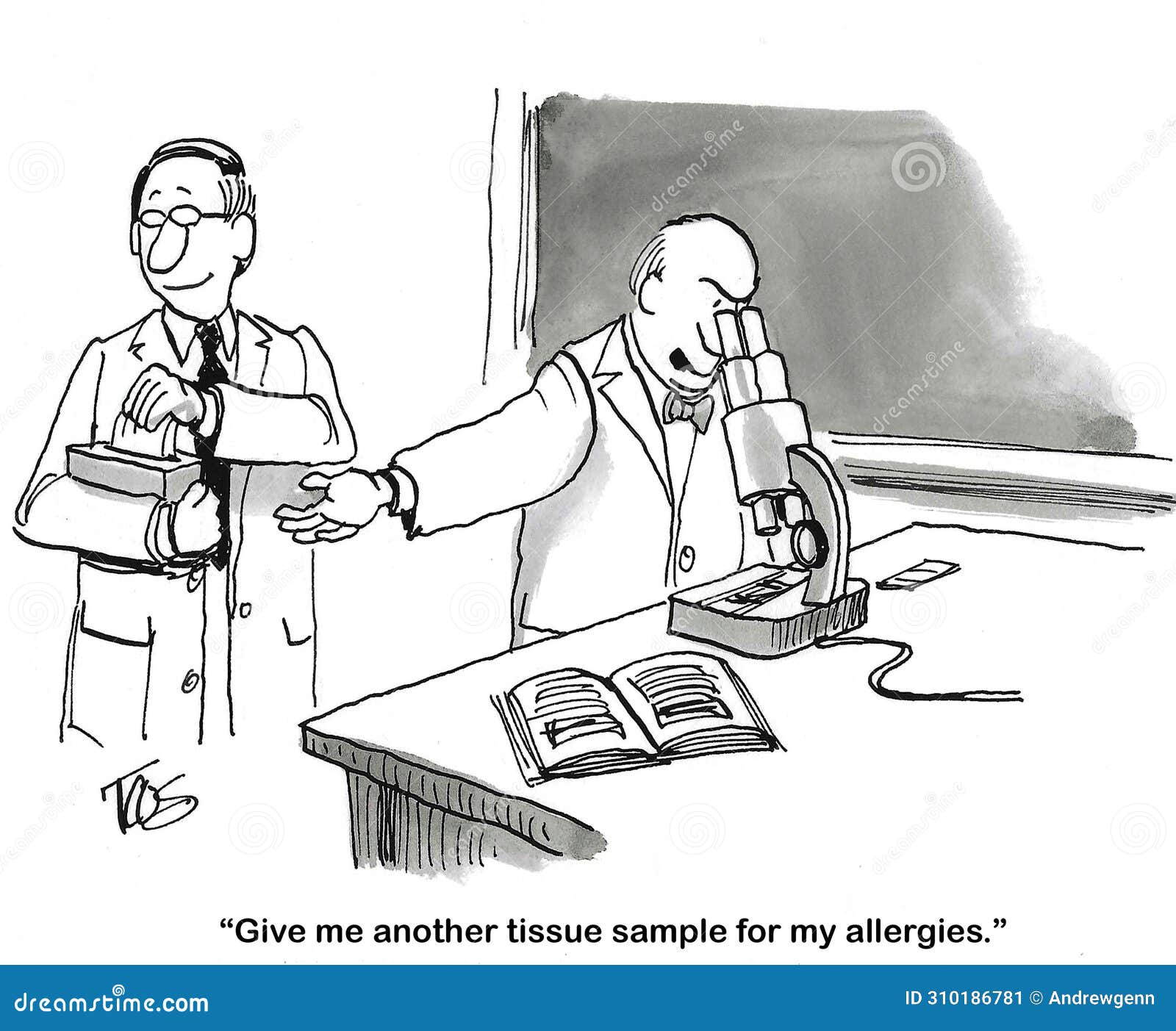 Scientist is Using the Wrong Tissue Samples Stock Illustration ...