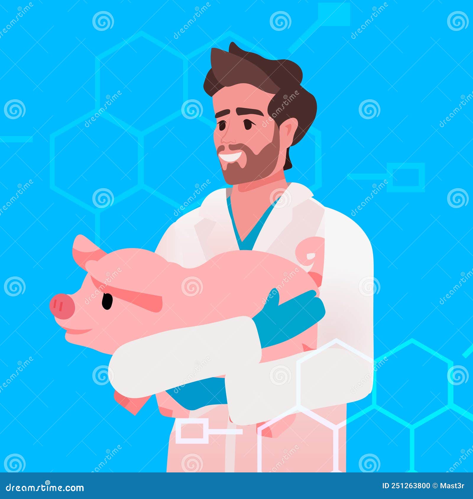 Scientist or Veterinary Worker Doing Experiments in Lab with ...