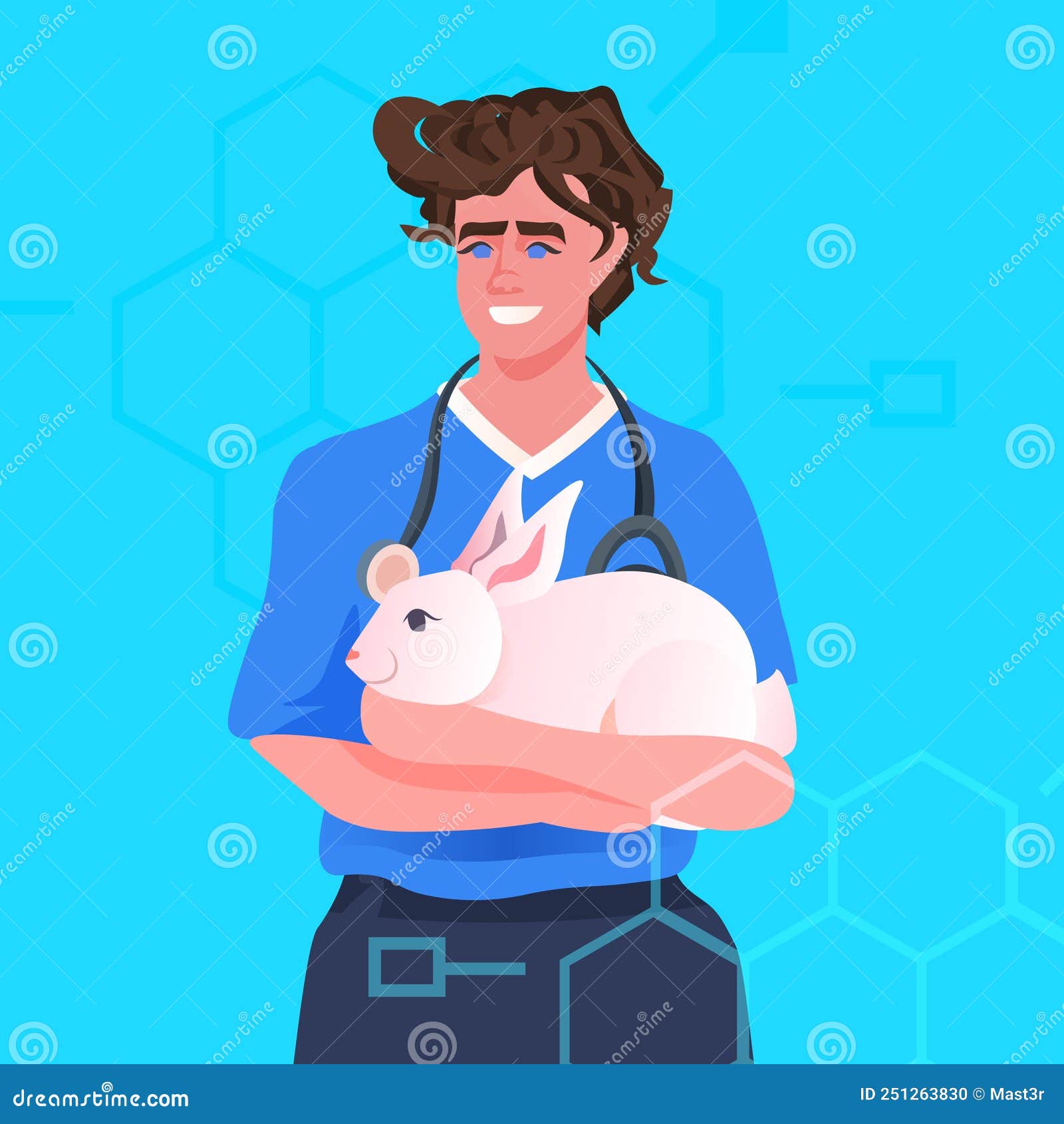 Scientist or Veterinary Worker Doing Experiments in Lab with ...