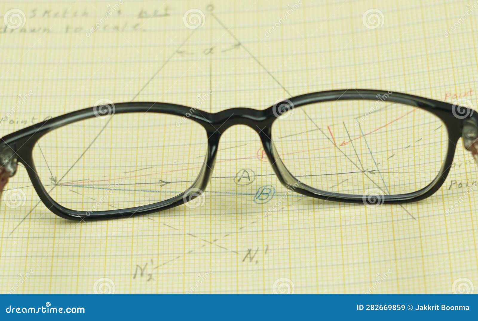 A Scientist Was Design Masters Plan with a Glasses. Stock Image - Image ...