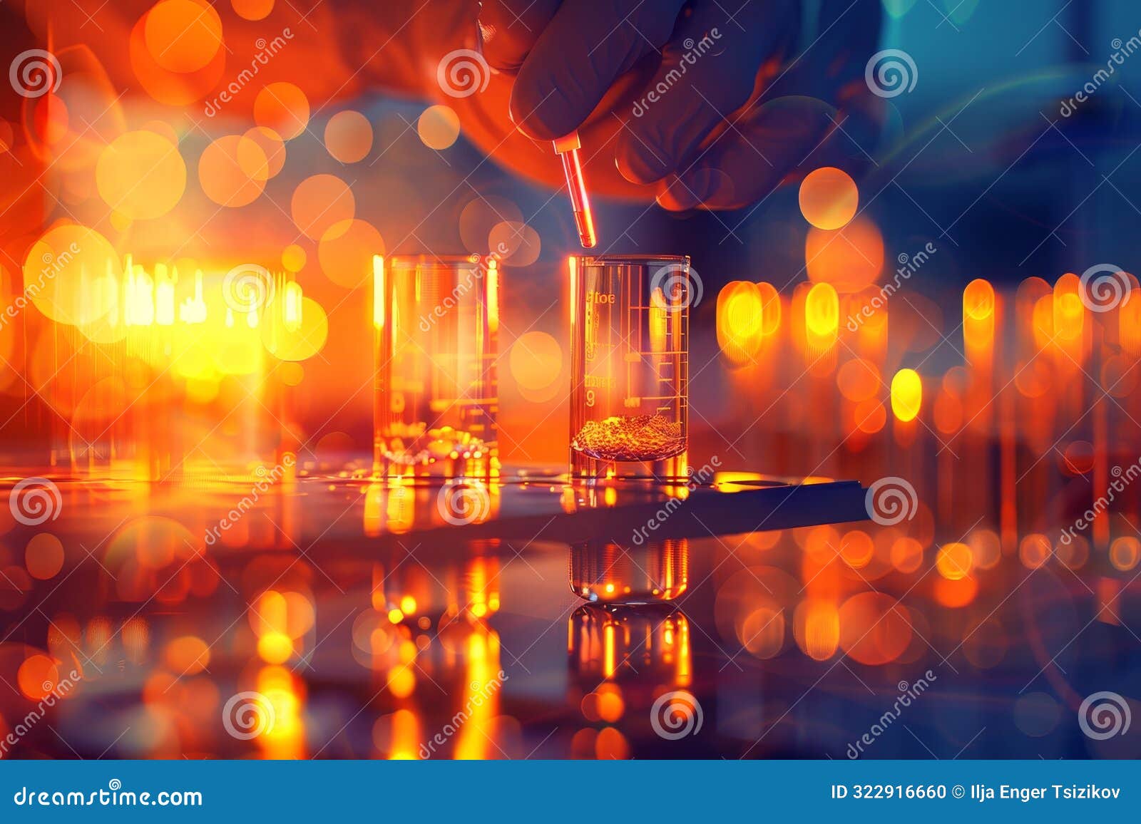 Scientist in White Lab Coat Pipetting Clear Liquid in Test Tube Under ...