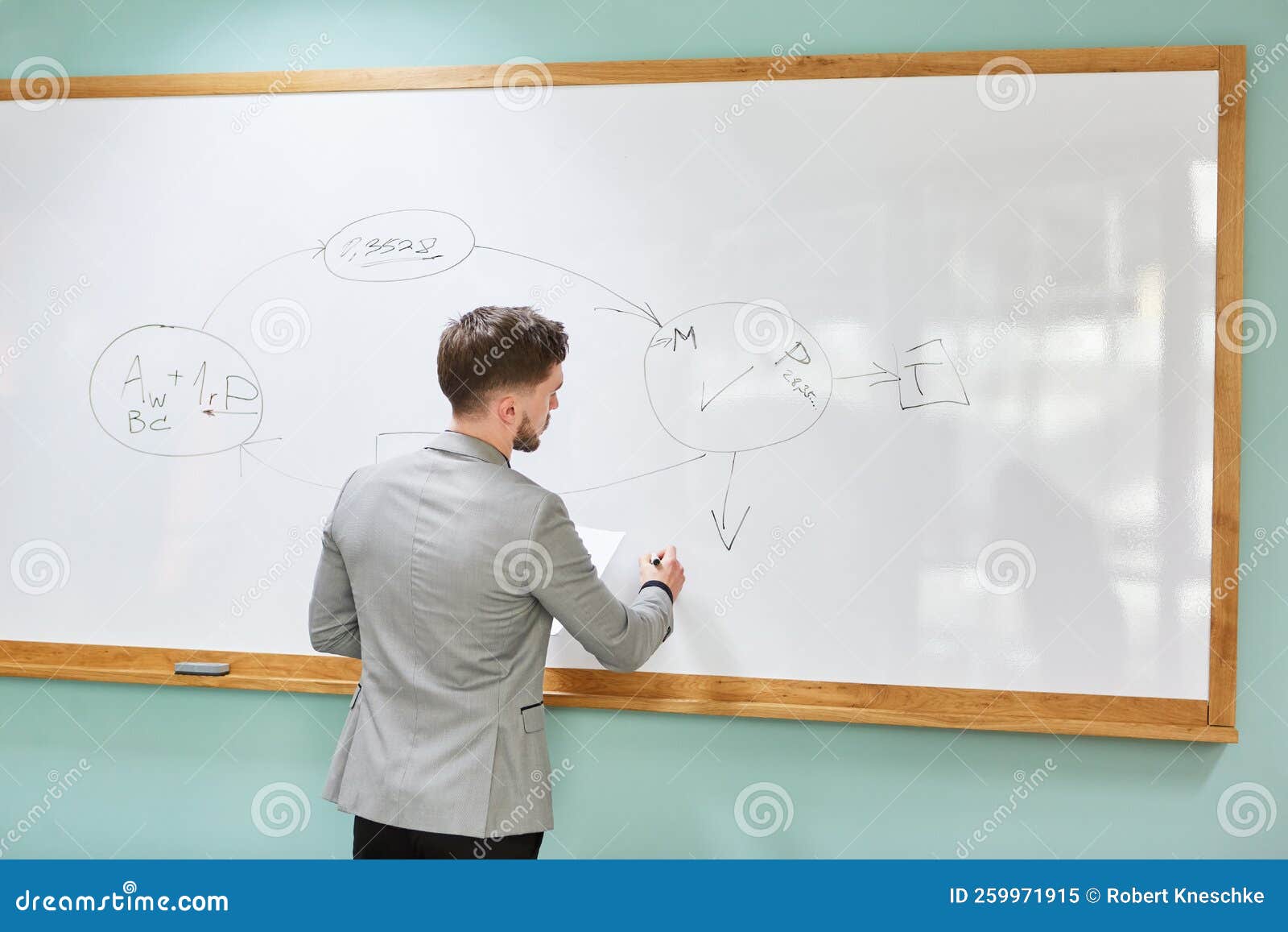 Scientist at the Whiteboard in a Lecture Stock Image - Image of event ...