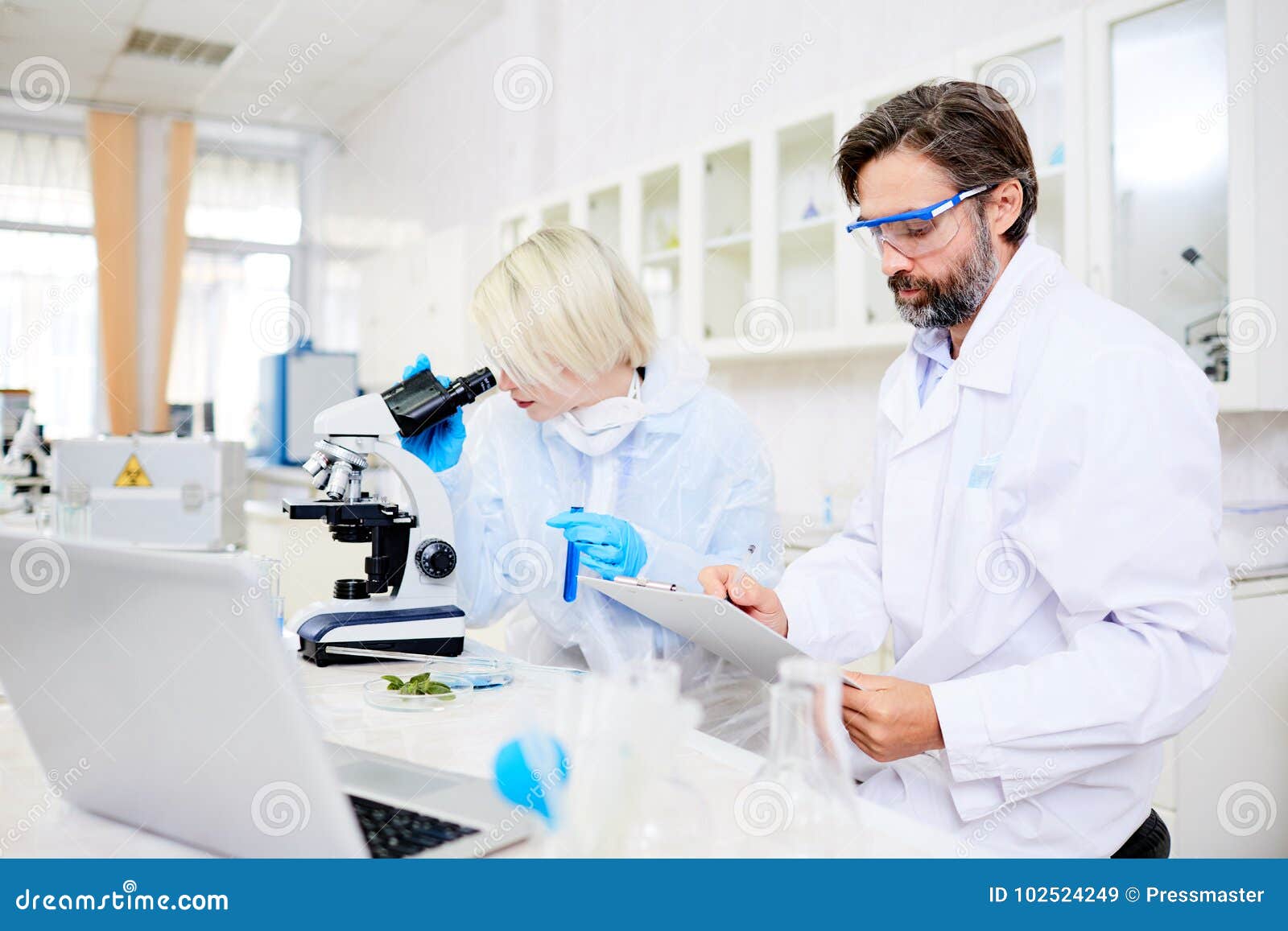 Chemists at work stock image. Image of experiment, occupation - 102524249
