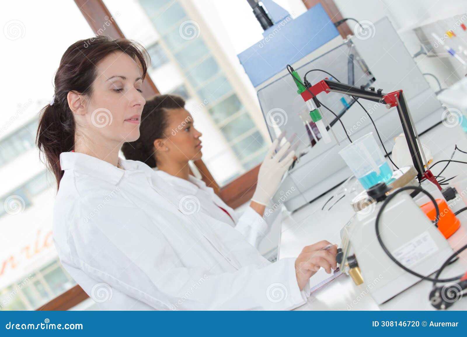 Scientist Woman in Lab Coat Stock Photo - Image of bacteria, blood ...