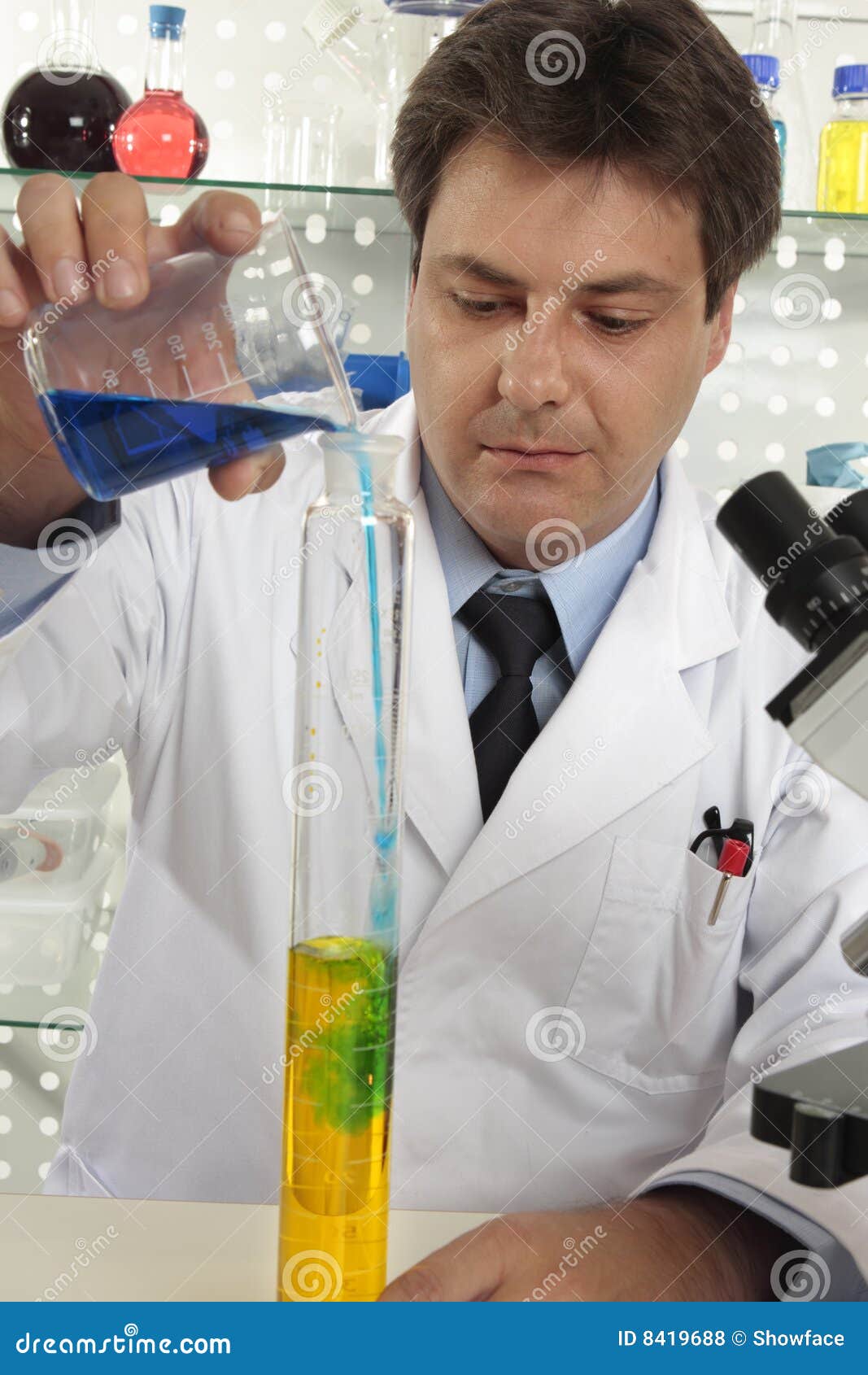 Scientist at work stock photo. Image of people, pharmaceuticals - 8419688