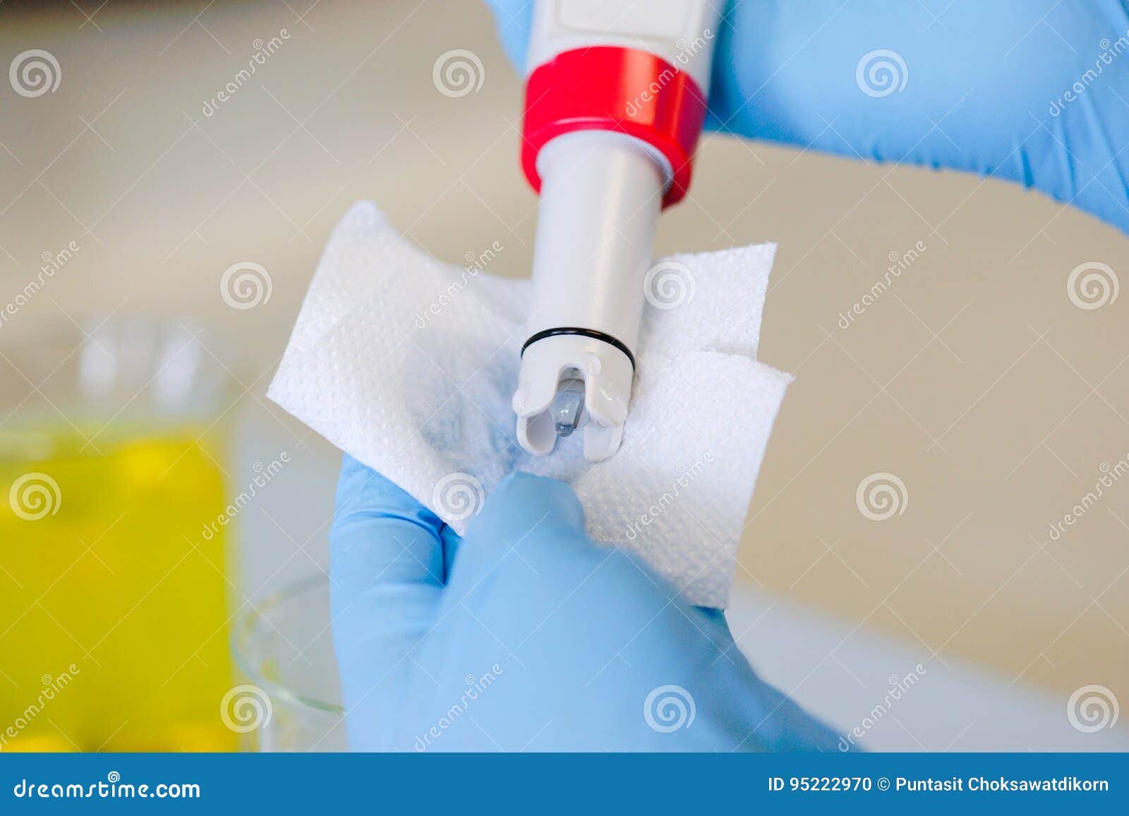 The Scientist Work at Handle PH Meter Stock Photo - Image of fluid ...