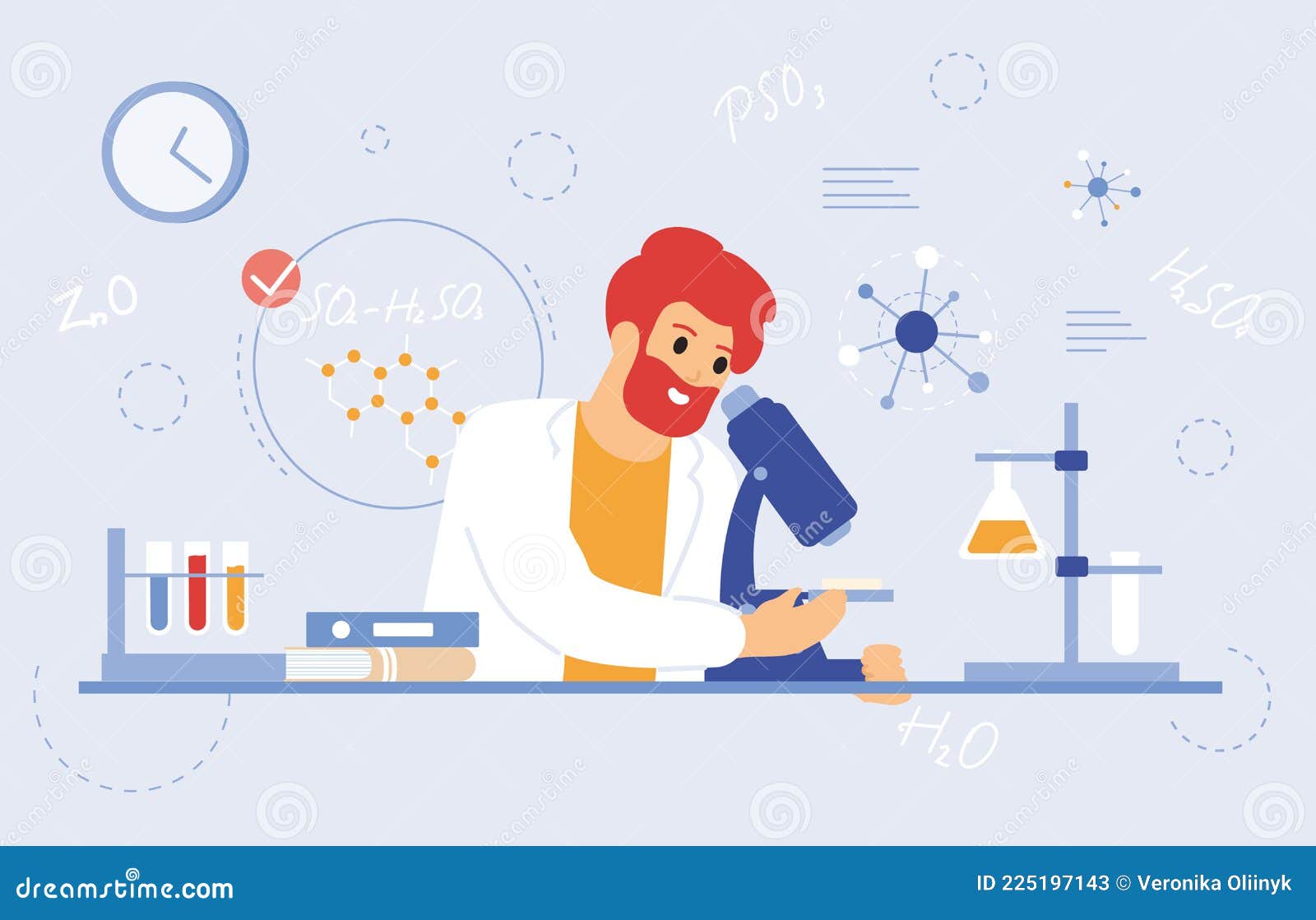 Scientist Work with Microscope. Medical Laboratory Worker, Scientific ...