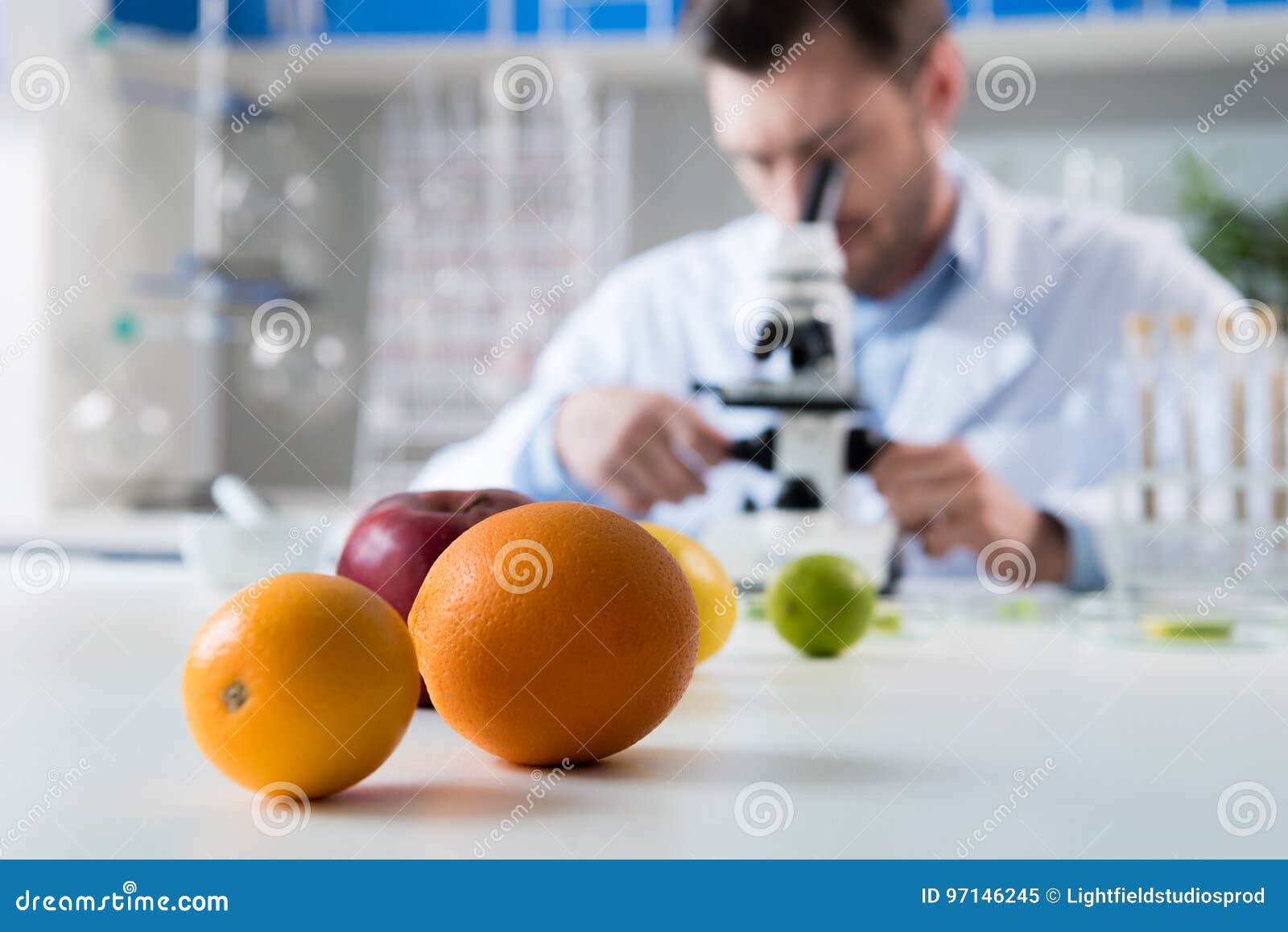 Scientist during Work at Modern Biological Laboratory Stock Image ...